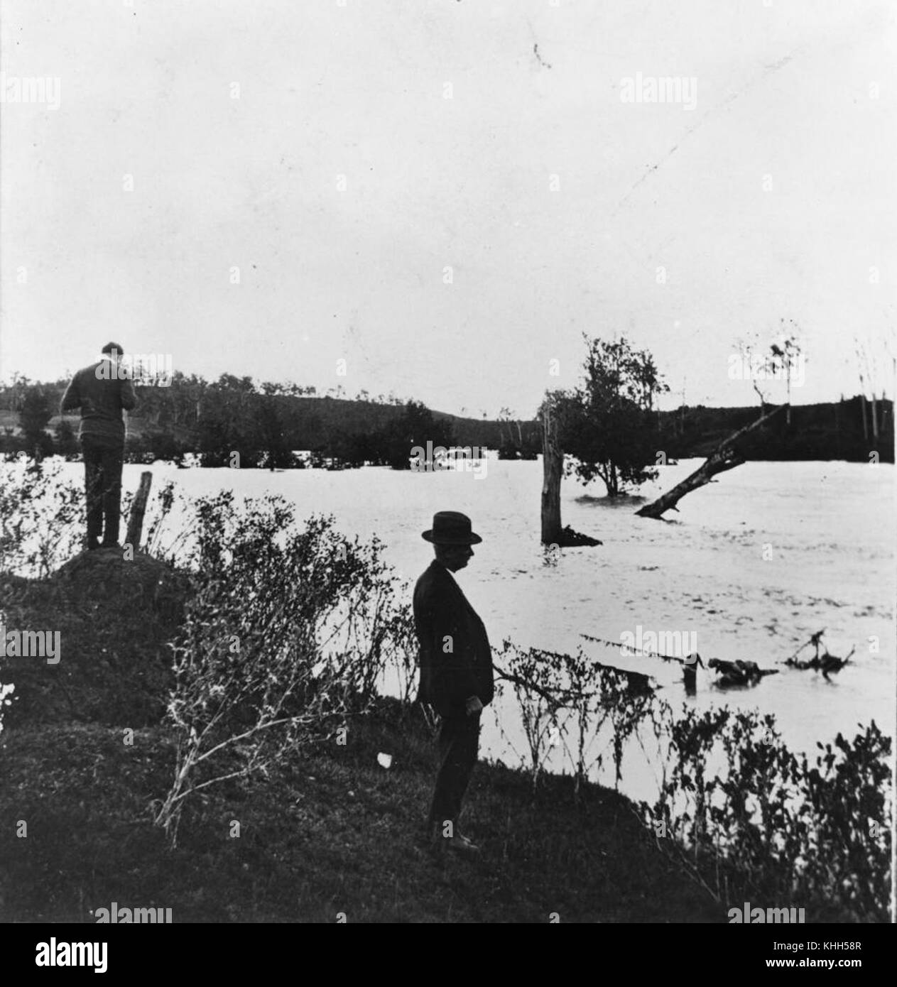 1 84512 Brisbane River in flood at Burton's Crossing, Brisbane, January ...