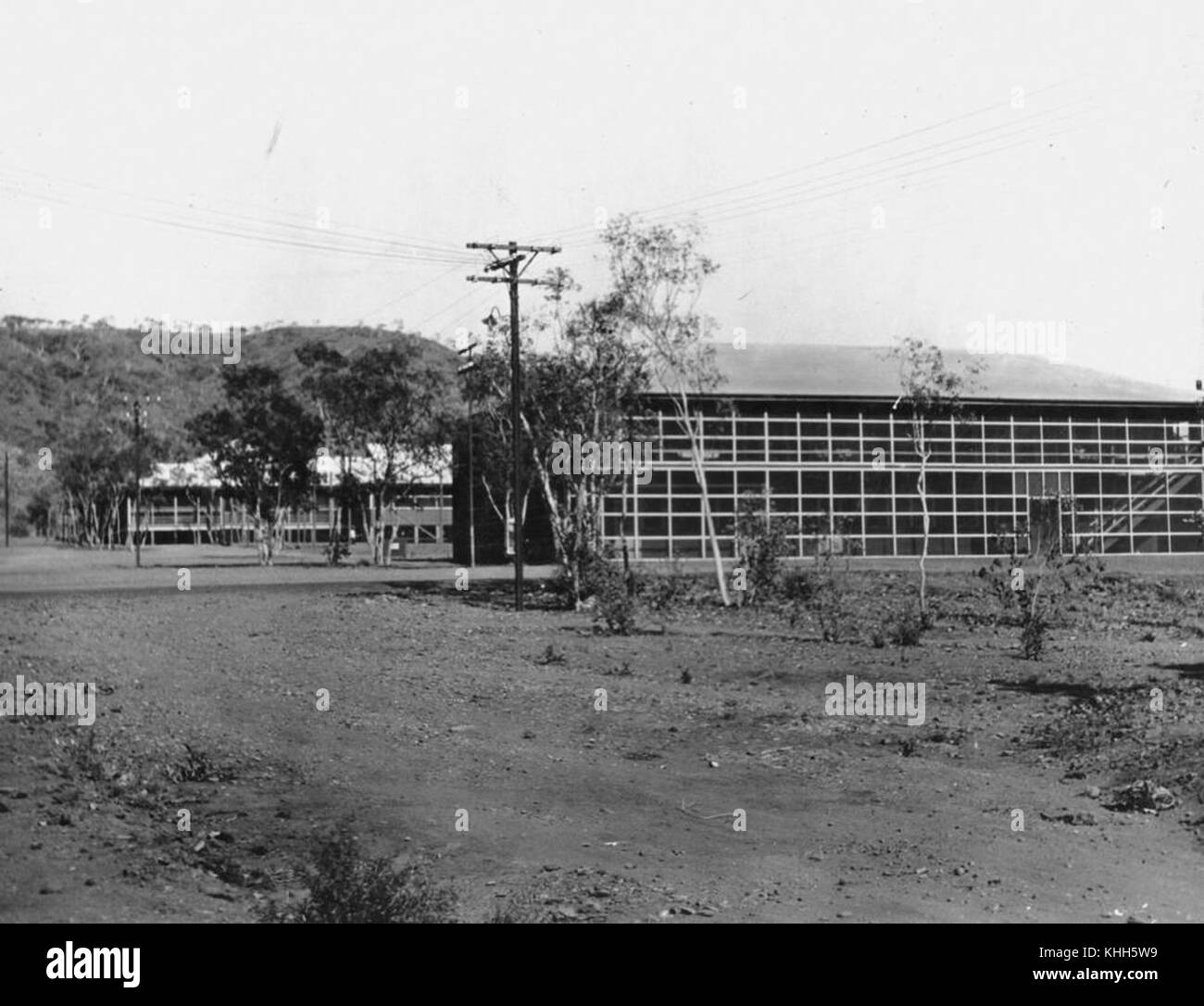 This photograph from 1931 shows the single men's quarters at Mount Isa ...