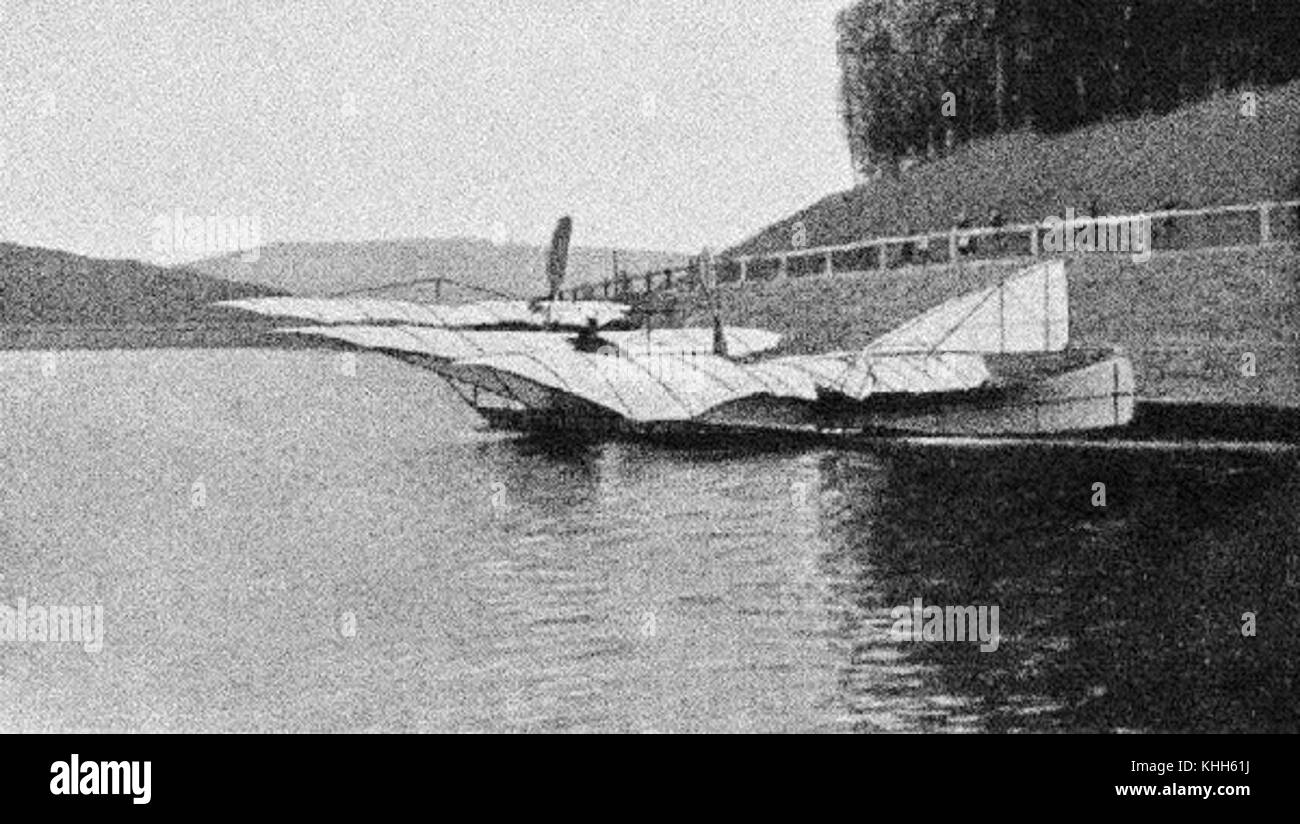 This photograph depicts Wilhelm Kress’s early aeroplane, a pioneering ...