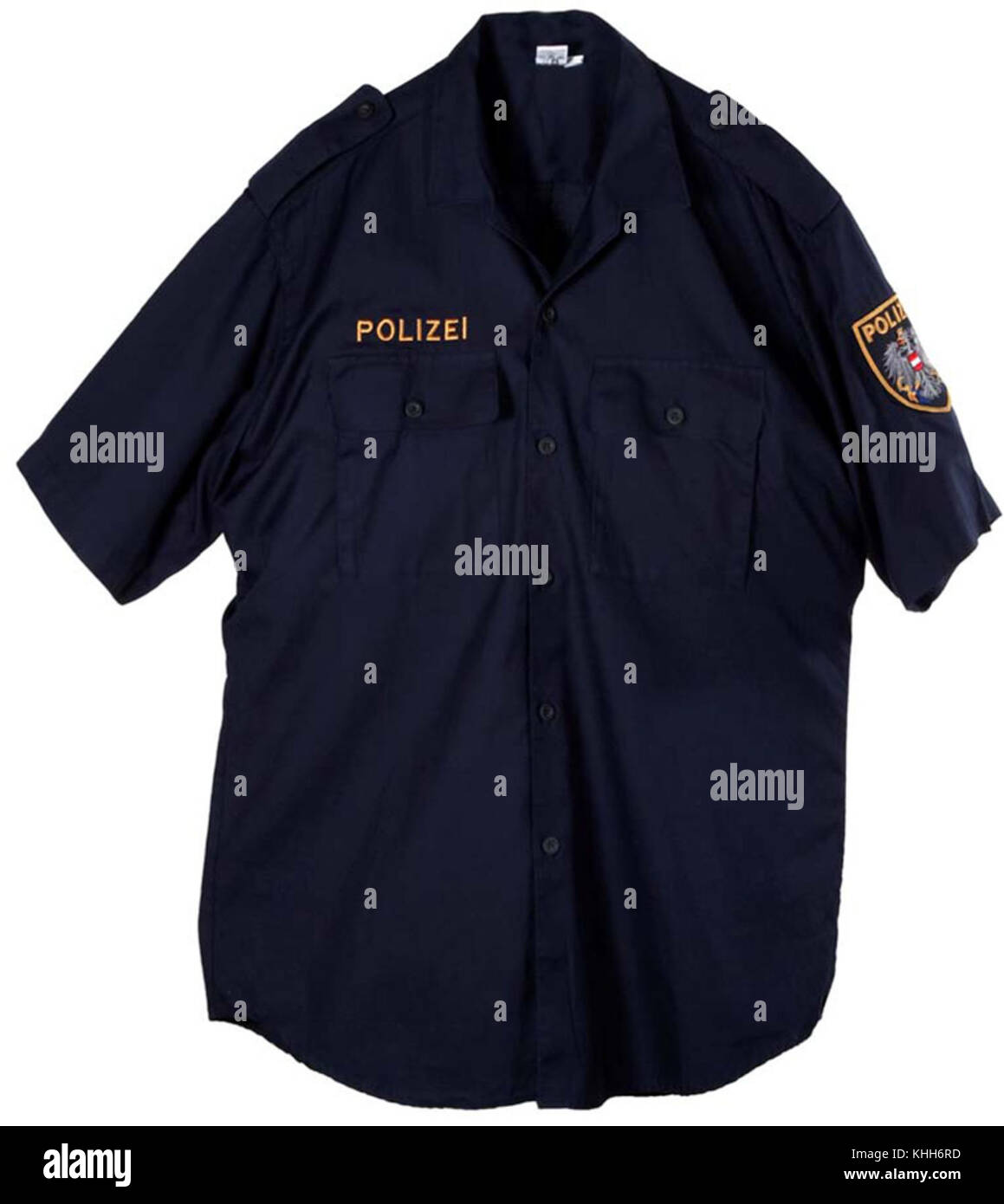 The image depicts the uniform shirt of the Bundespolizei Austria ...