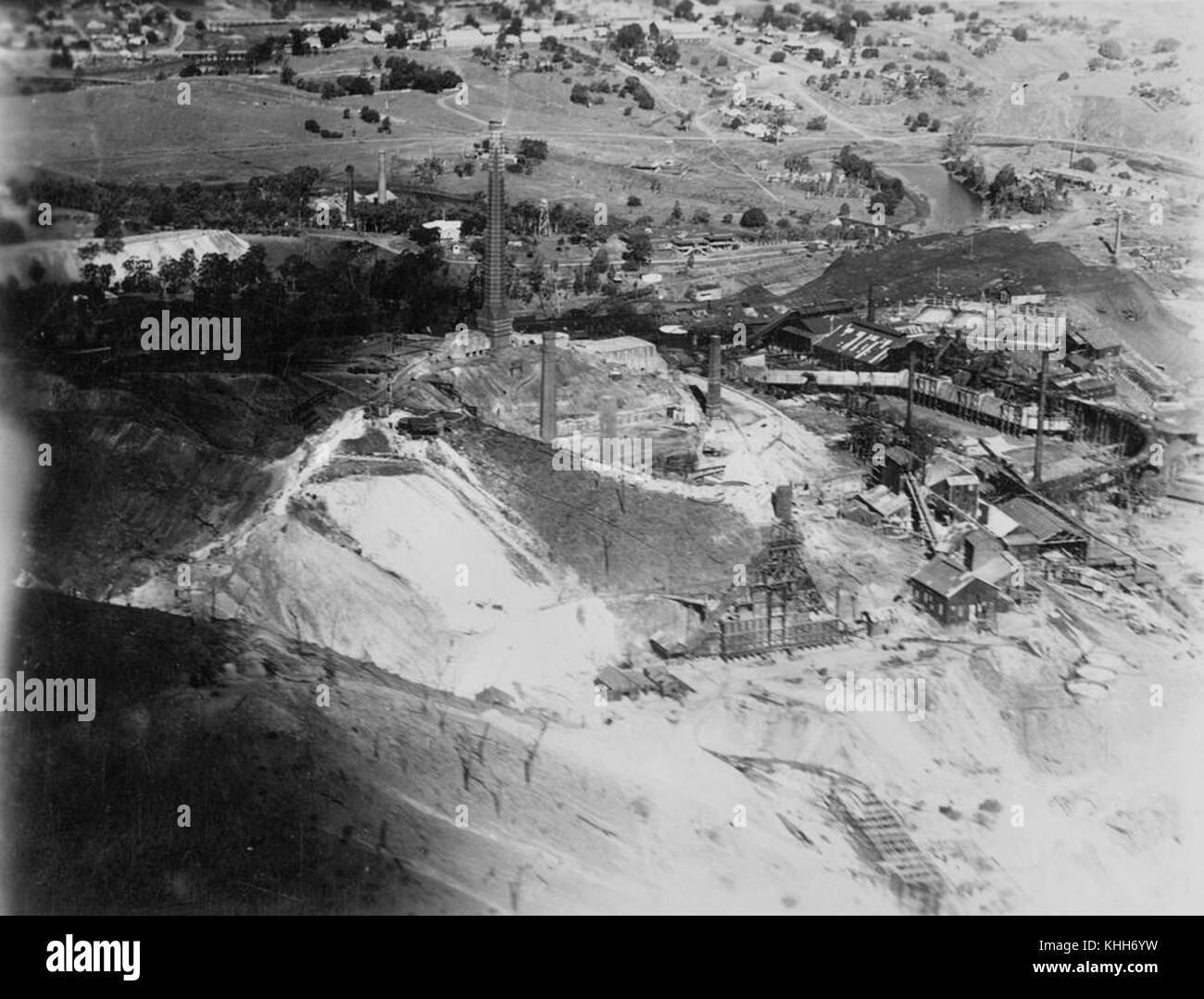 2 153507 Aerial view of the work site at the Mount Morgan mine, 1936 ...
