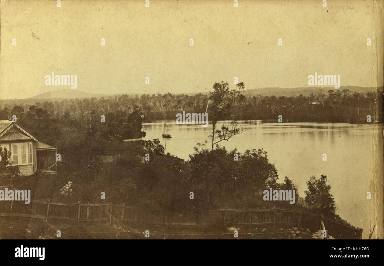 1 257942 Part of Slater's panoramic view of Brisbane, ca. 1870 Stock ...