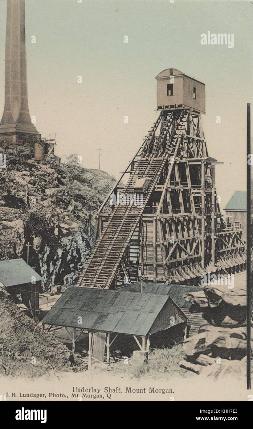 2 237194 Underlay shaft at the Mount Morgan mine, ca. 1905 Stock Photo ...