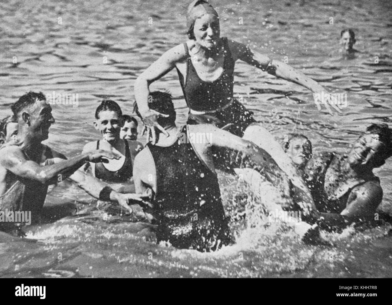 2 150783 Swimmers playing in the ocean, ca. 1933 Stock Photo - Alamy
