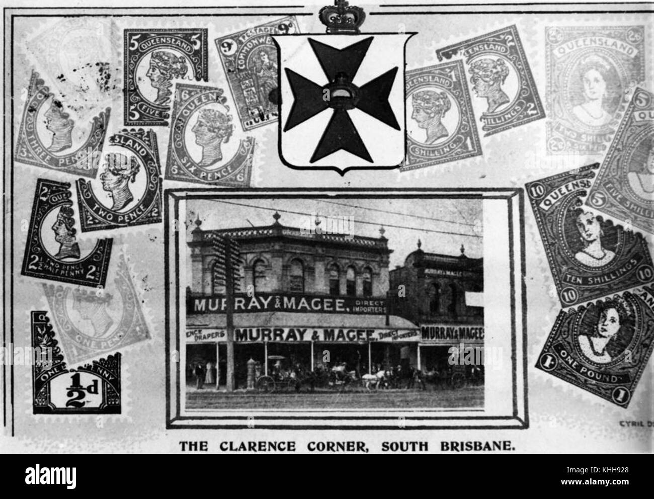 This image shows Clarence Corner in Woolloongabba, Queensland, in 1907 ...