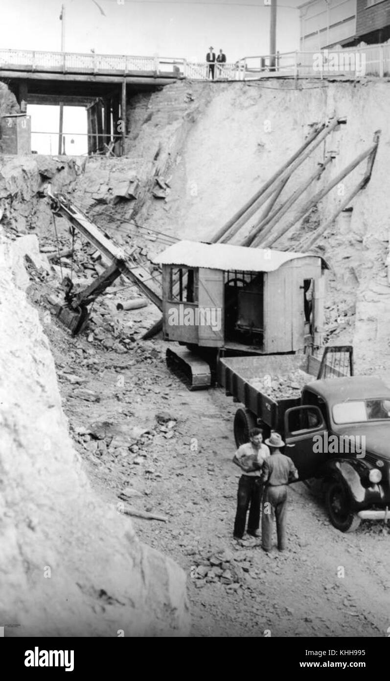 Excavation in process Black and White Stock Photos & Images - Alamy