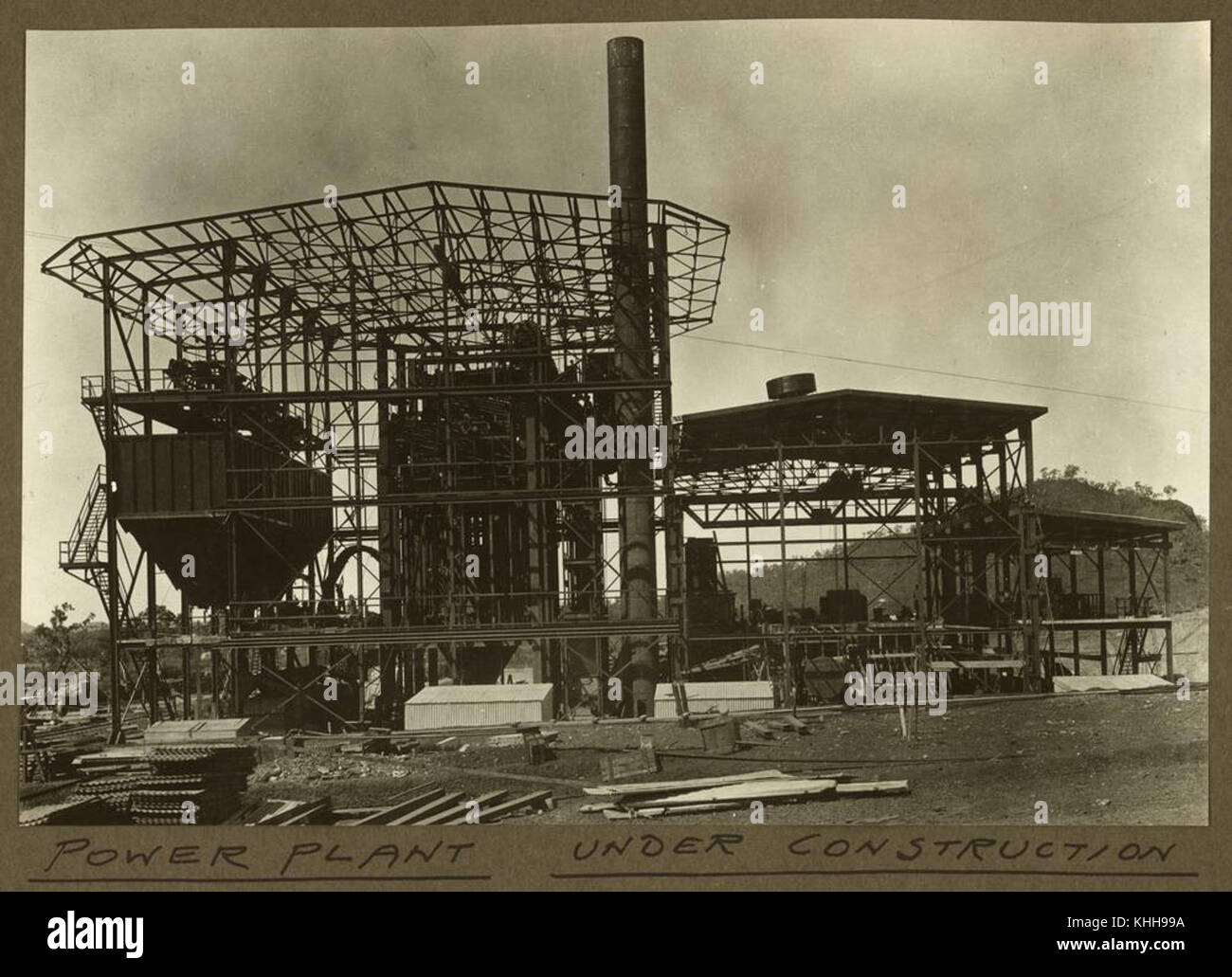 2 256938 Power plant under construction, Mt. Isa Mines, 1932 Stock ...