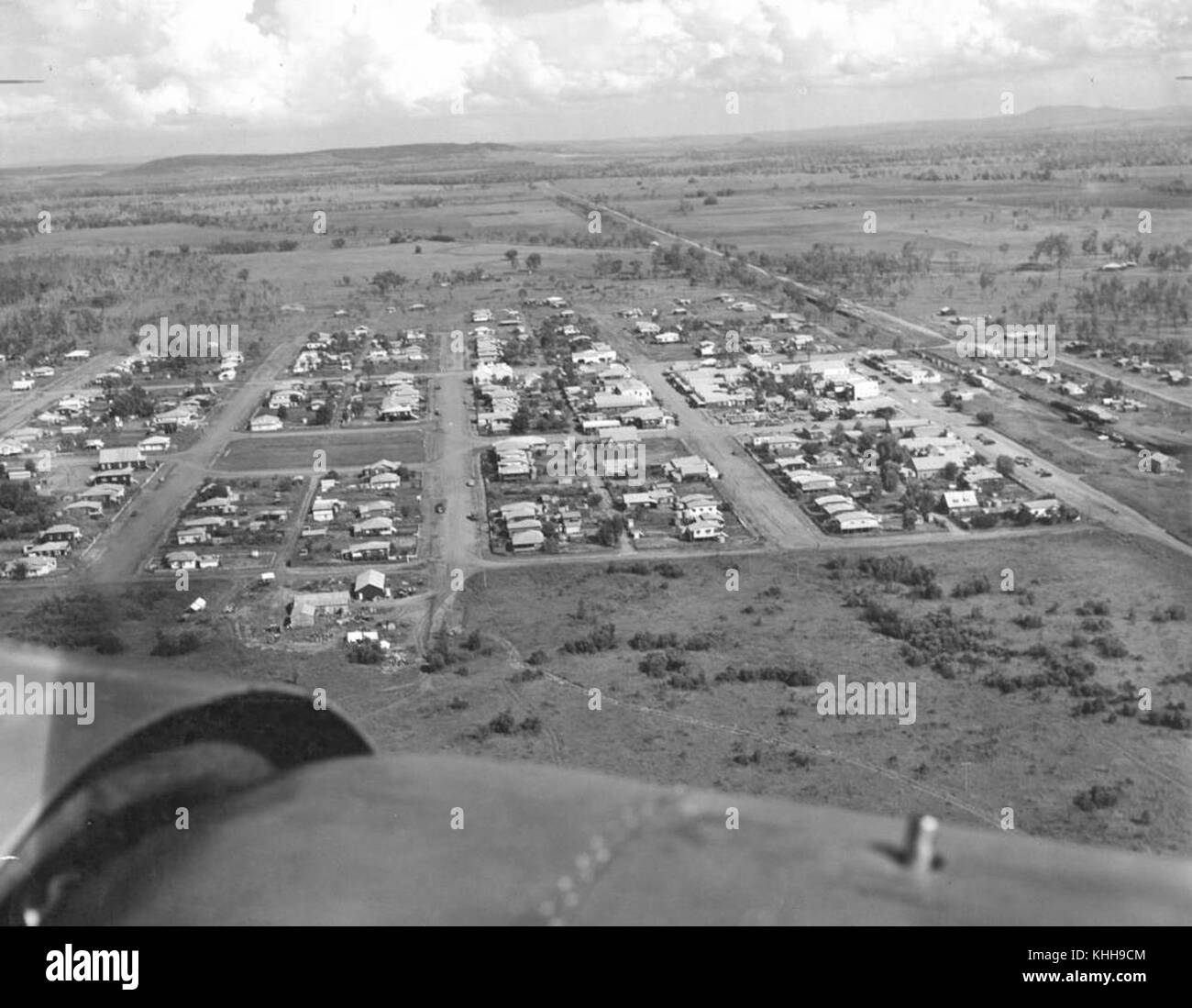 1 154143 Aerial view of the town area of Biloela, 1951 Stock Photo - Alamy