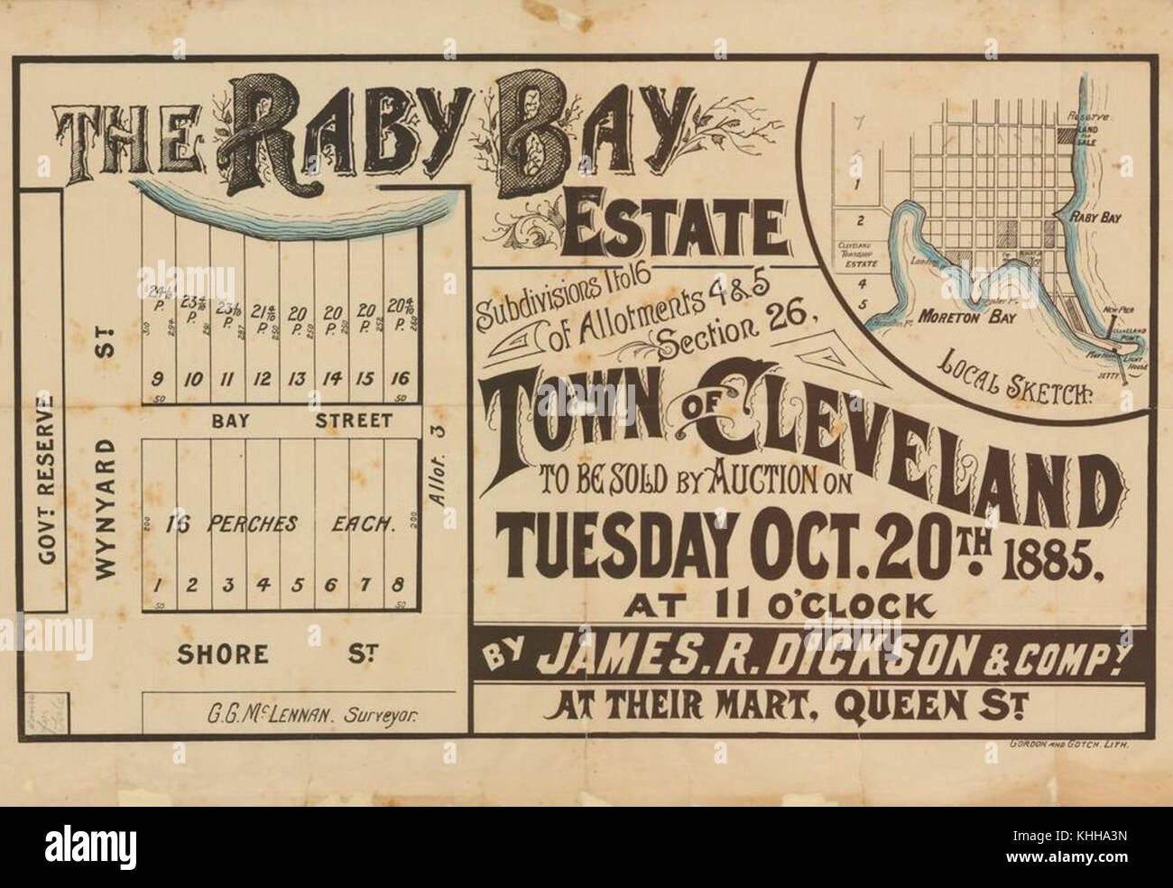 2 262824 Estate map of Raby Bay Estate, Raby Bay, Queensland, 1885 ...