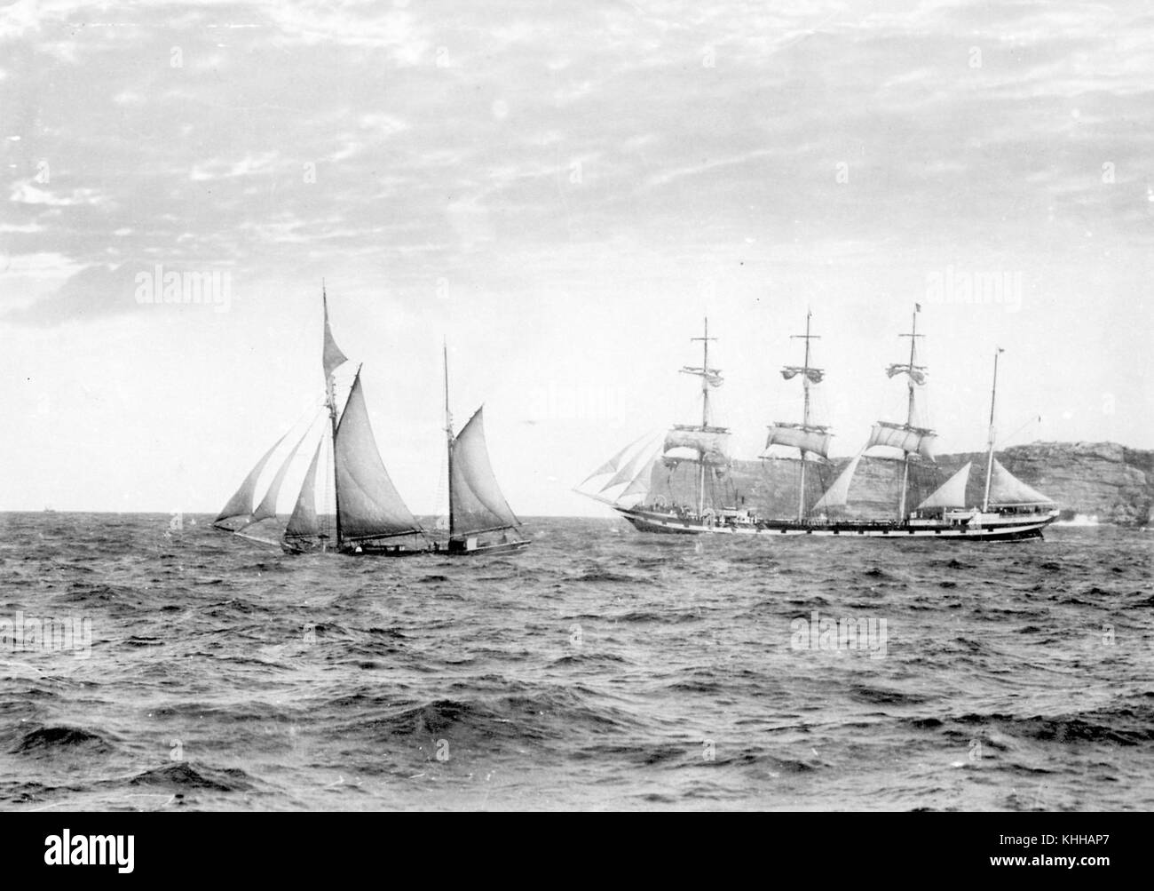 The barque Medwey and the ketch Phil Forbes - SVL H99.220-2523 Stock ...