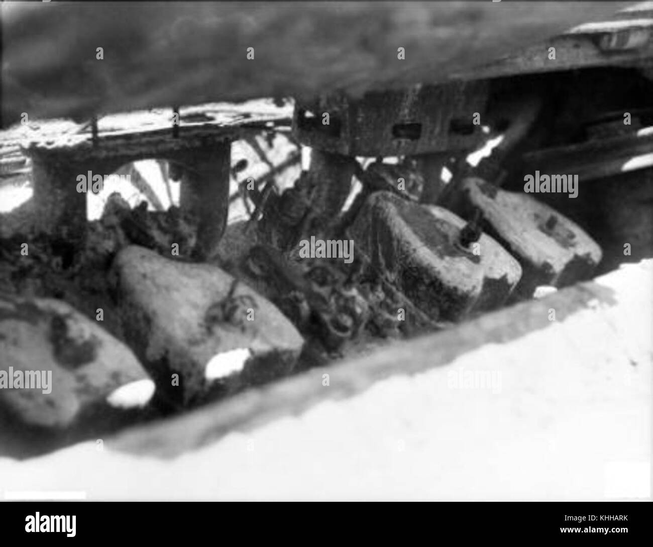 Type 97 Chi-Ha armored recovery variant engine left view Stock Photo ...