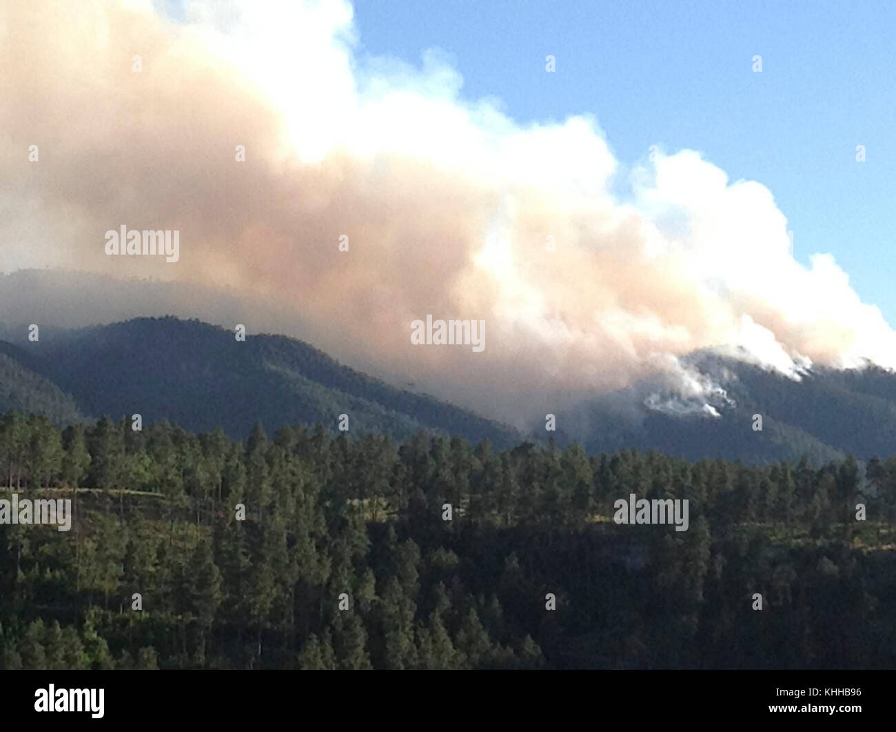The Crow Peak Fire located in the Black Hills National Forest near ...