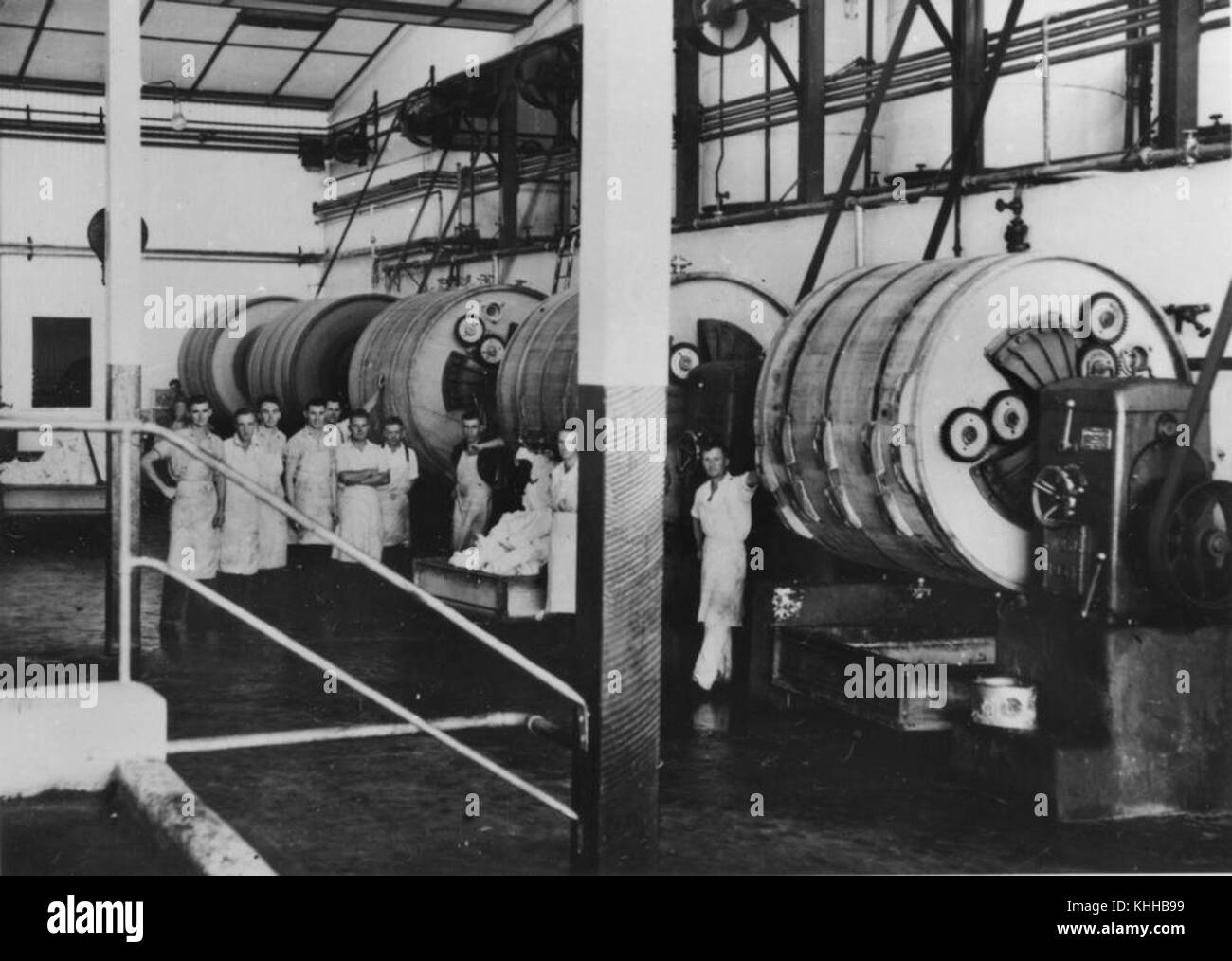 1 205388 Workers inside the churn room of the butter factory, Kingaroy ...