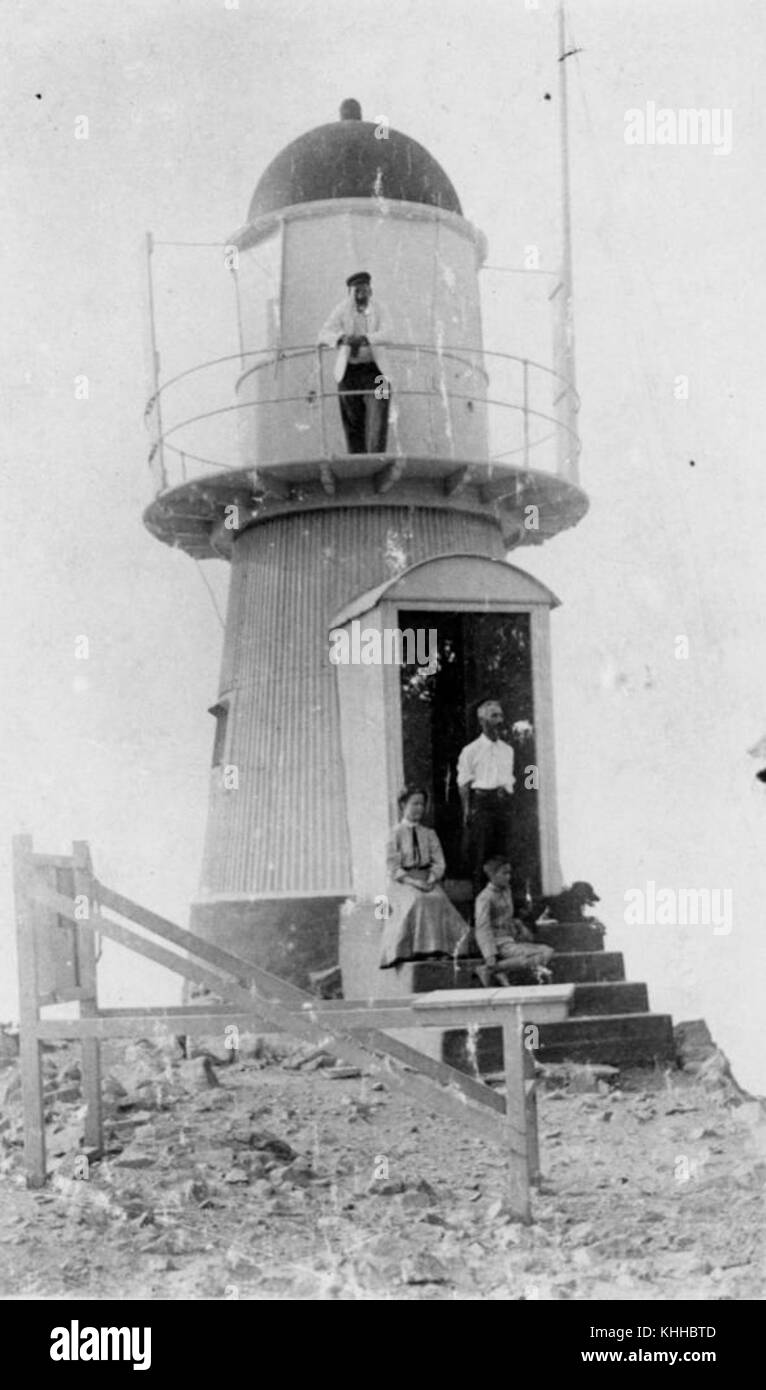 1 92828 Family group at the lighthouse on Goode Island, Torres Strait ...