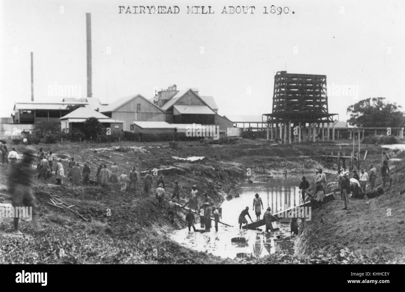 1 394689 People working in the yard of Fairymead Sugar Mill, Bundaberg ...