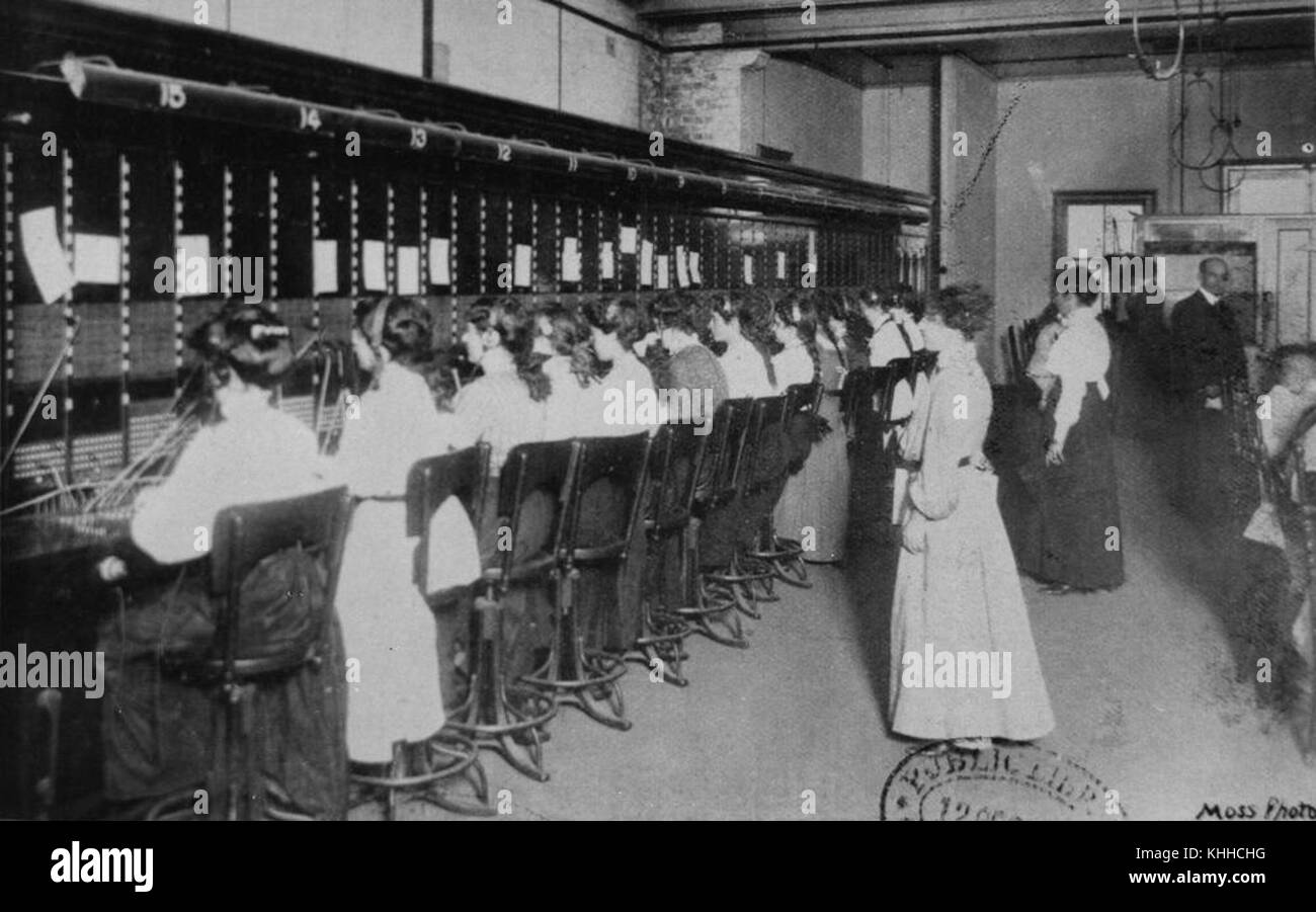 Old telephone exchange Black and White Stock Photos & Images - Alamy