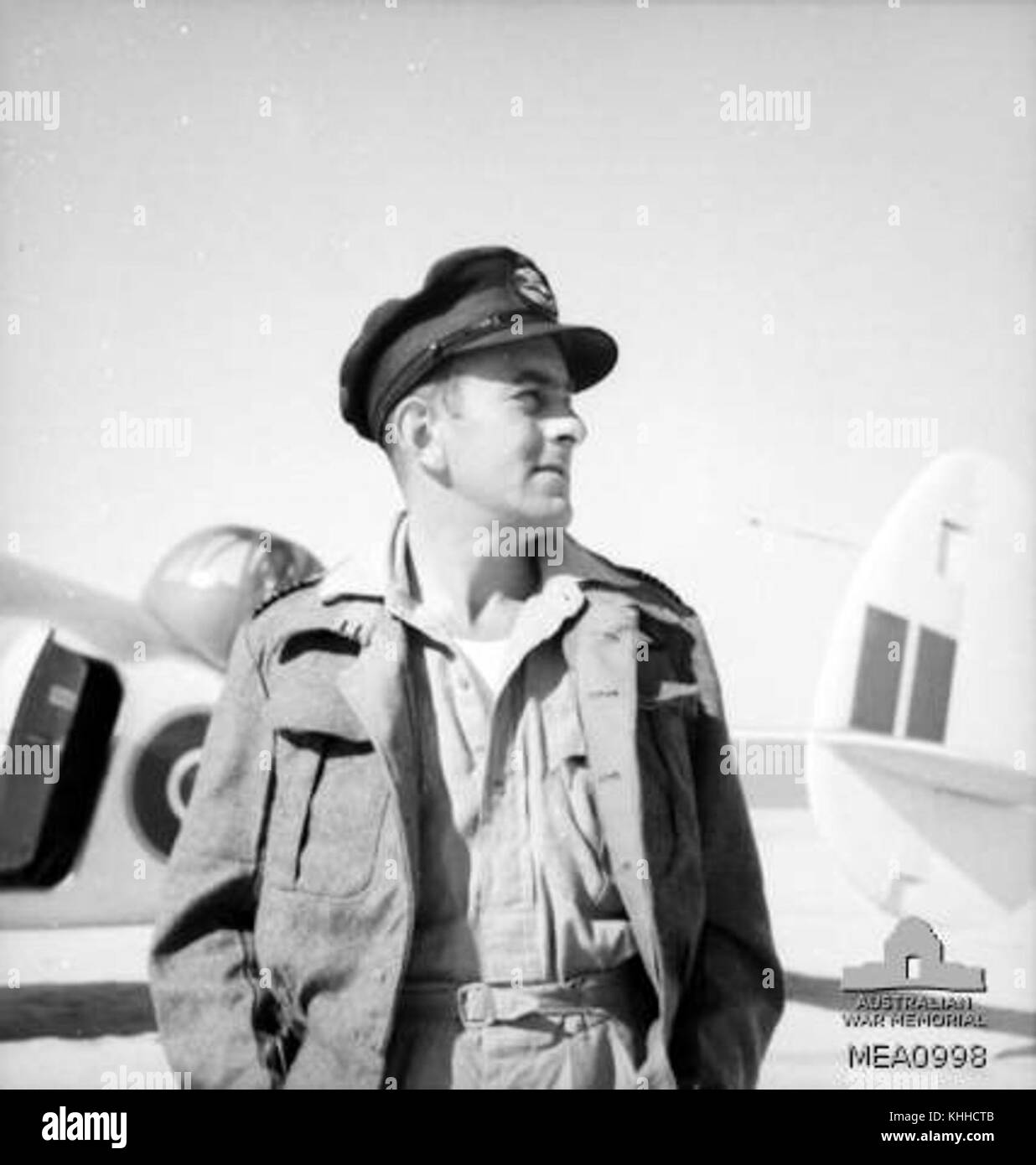 Wing Commander Henderson of 459 Squadron RAAF 1943 AWM MEA0998 Stock ...