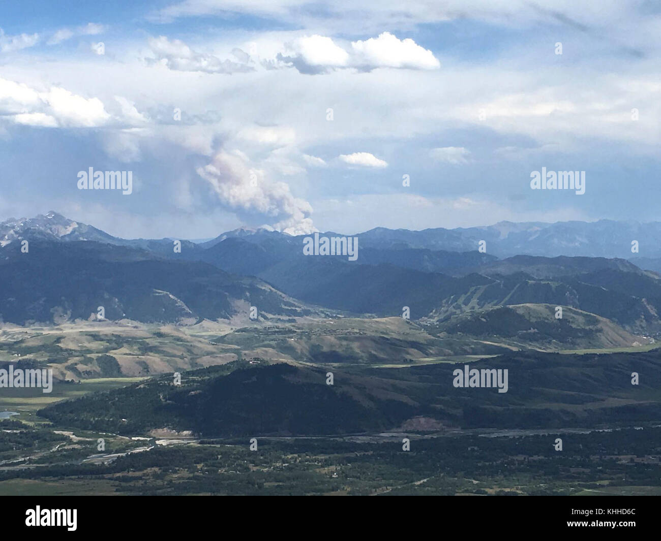 The Cliff Creek Fire located in the Teton National Forest near ...