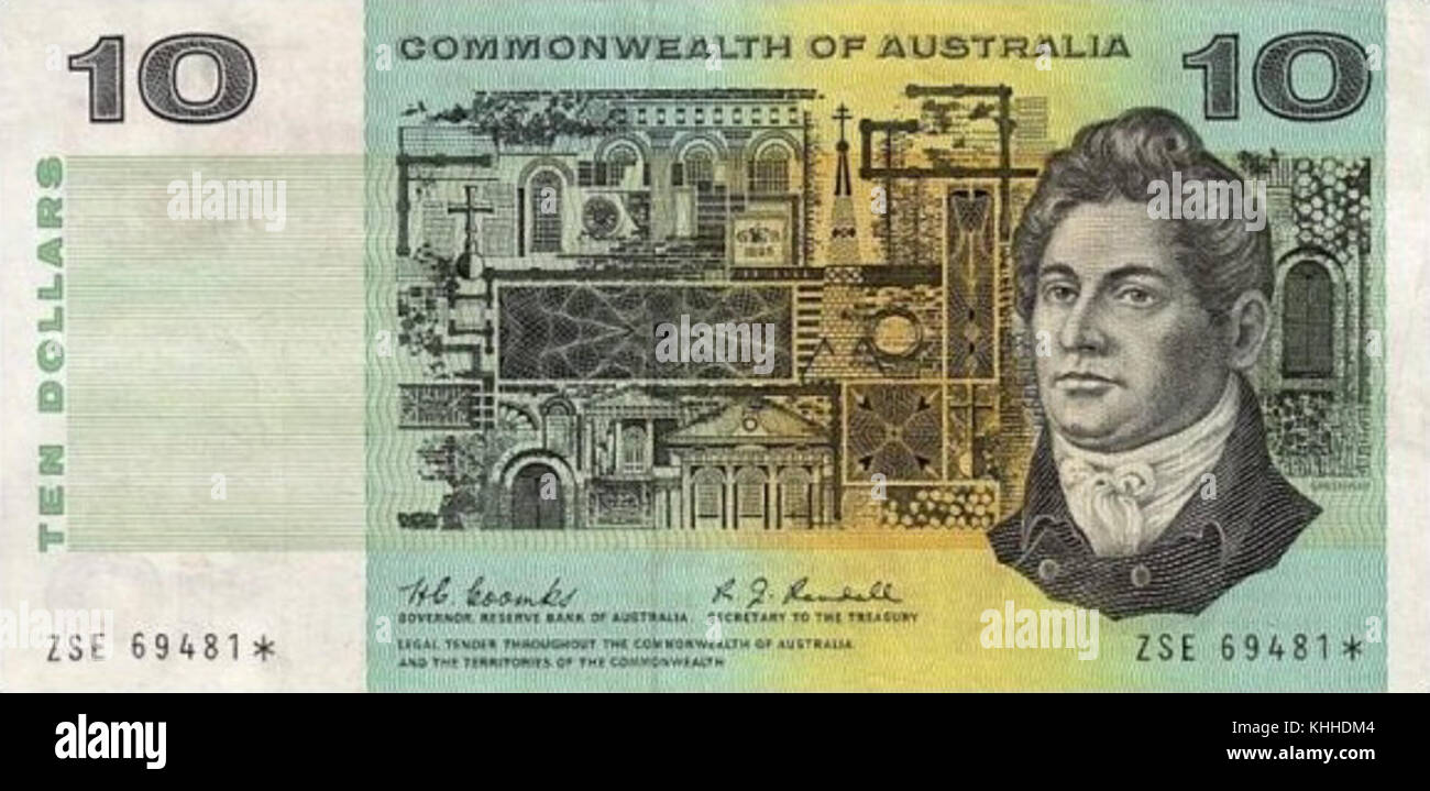 Australia 10dollar note 1968 Stock Photo - Alamy