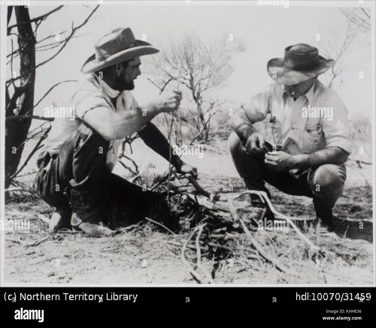 Two stockmen at Brunette Downs Stock Photo - Alamy