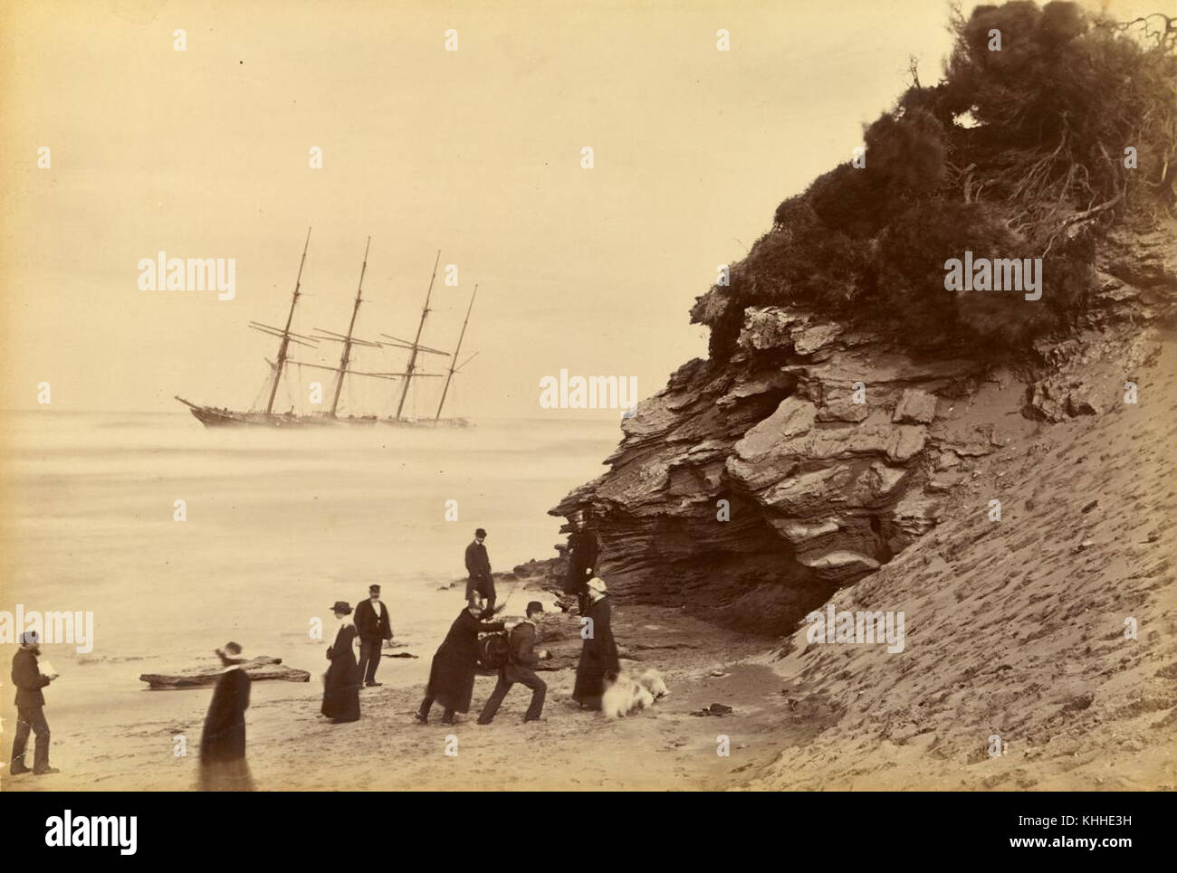 Wreck of the ship George Roper, Point Lonsdale (1883) by Fred Kruger ...