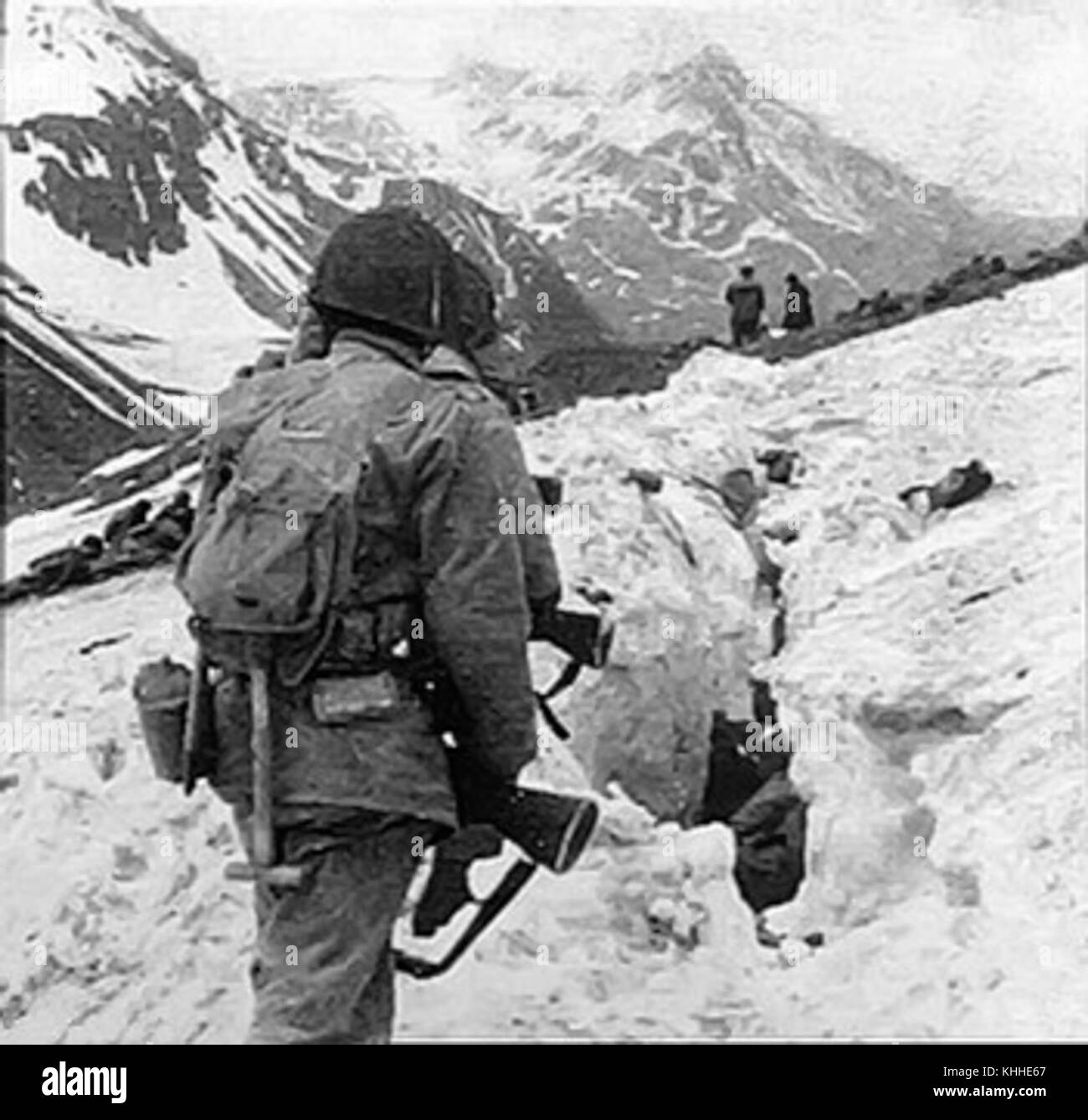 US troops at the Battle of Attu Stock Photo - Alamy