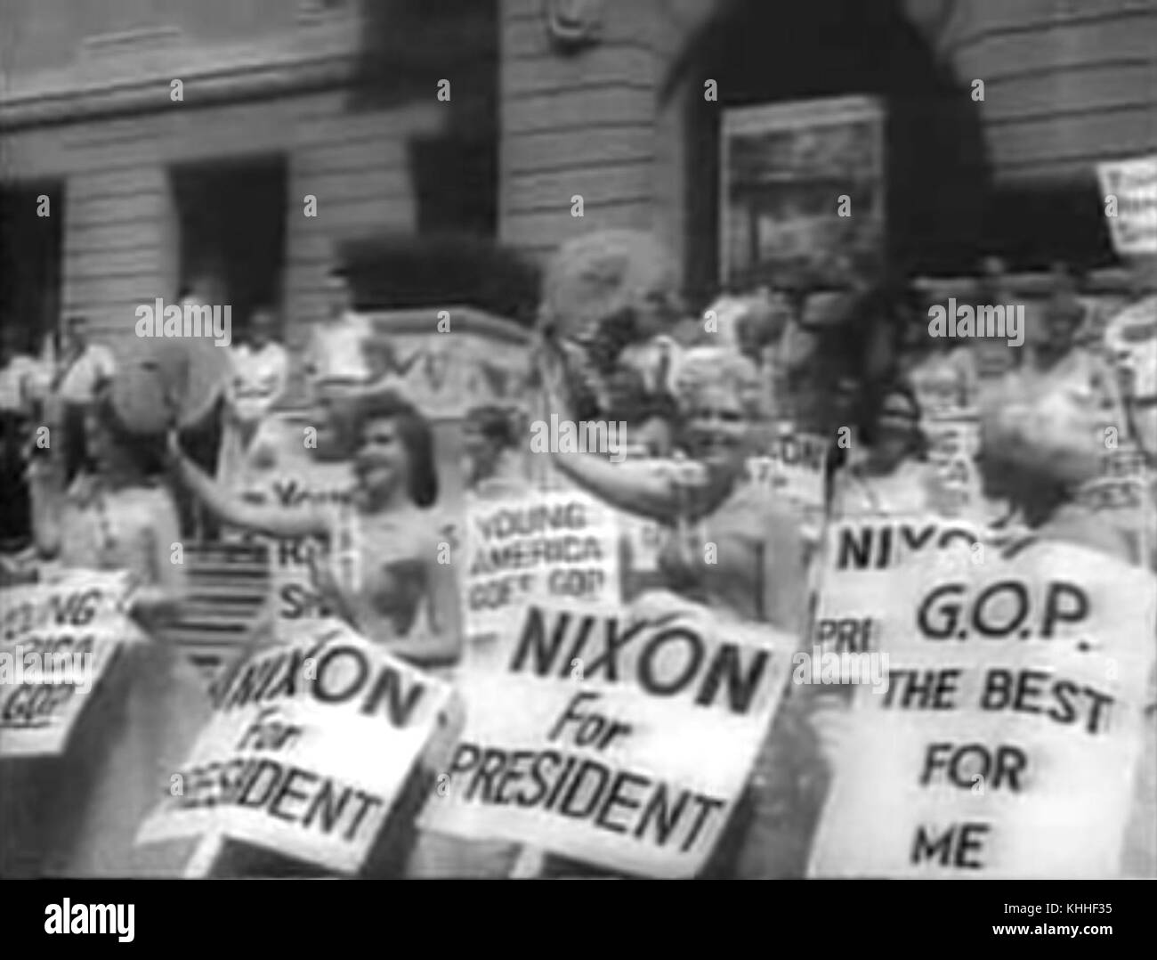 The 1960 Republican National Convention parade on Michigan Avenue in ...