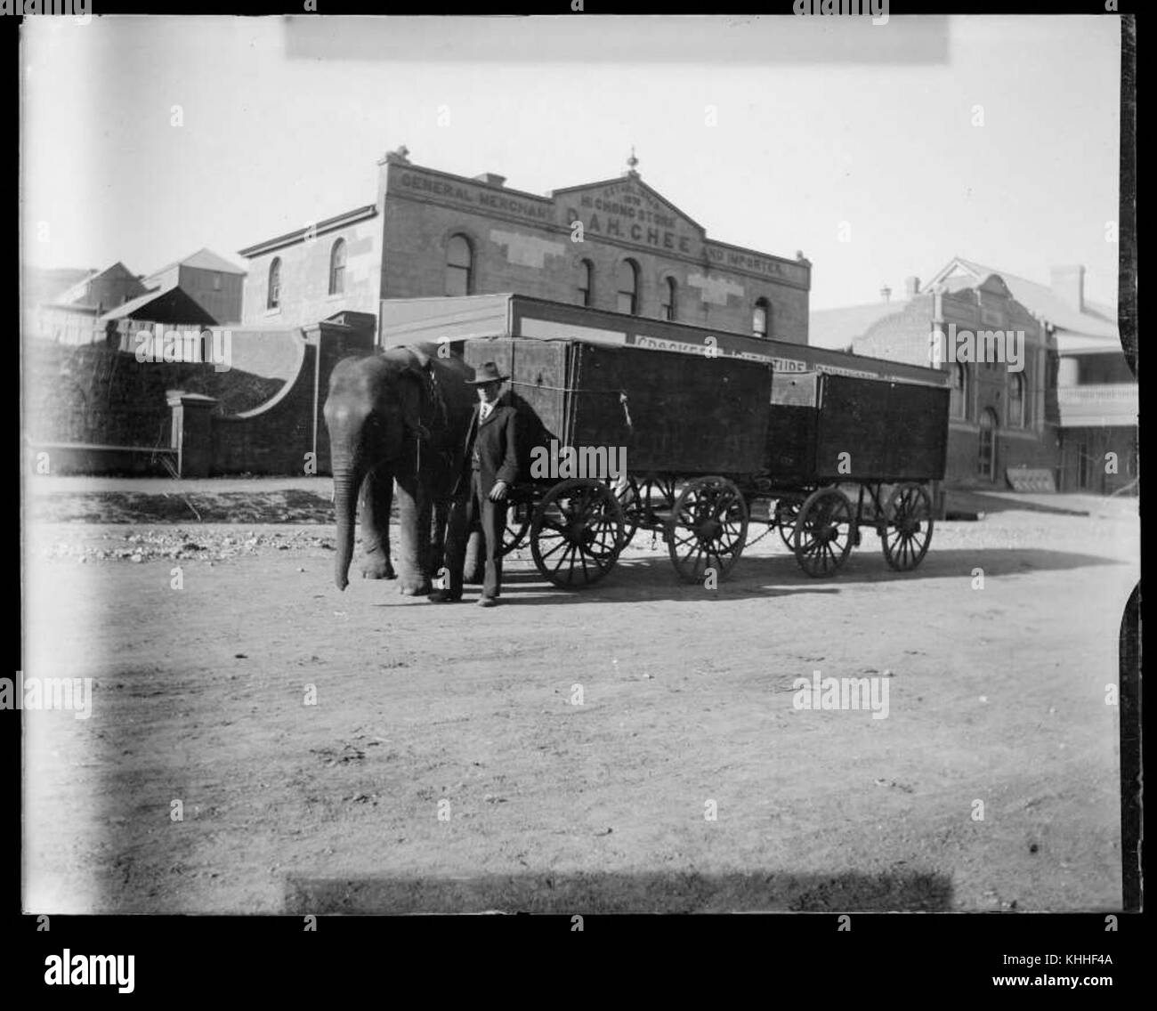 This historical photograph shows Wirth's Circus arriving at Sheridan ...