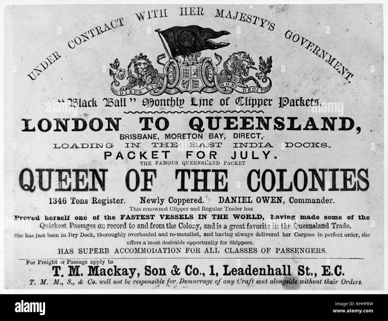1 54208 Queen of the Colonies (ship Stock Photo - Alamy