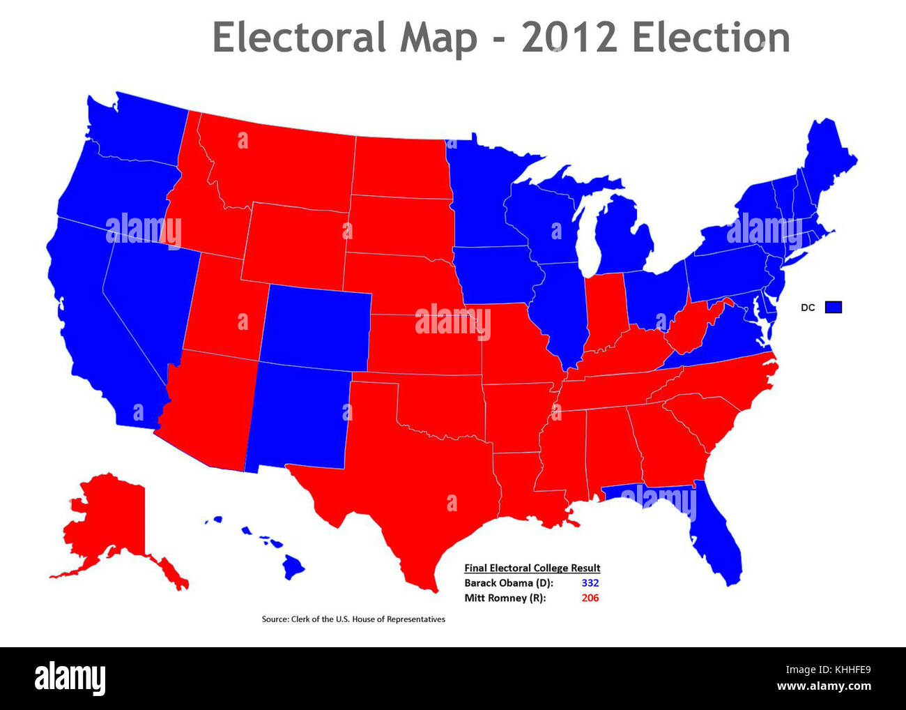 2012 election map (30254979644 Stock Photo - Alamy