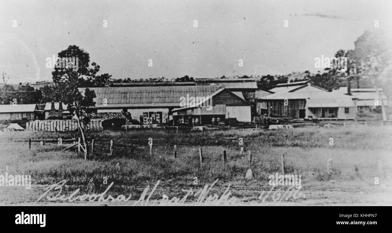 View of the Biboohra Meatworks in 1916 Stock Photo - Alamy