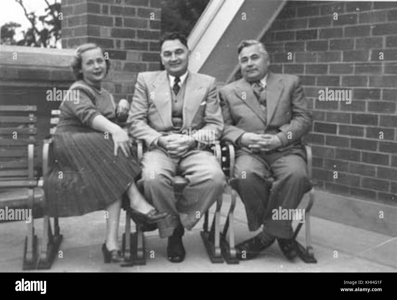 Vladimir Petrov and Evdokia Petrov with ASIO officer Ron Richards Stock ...