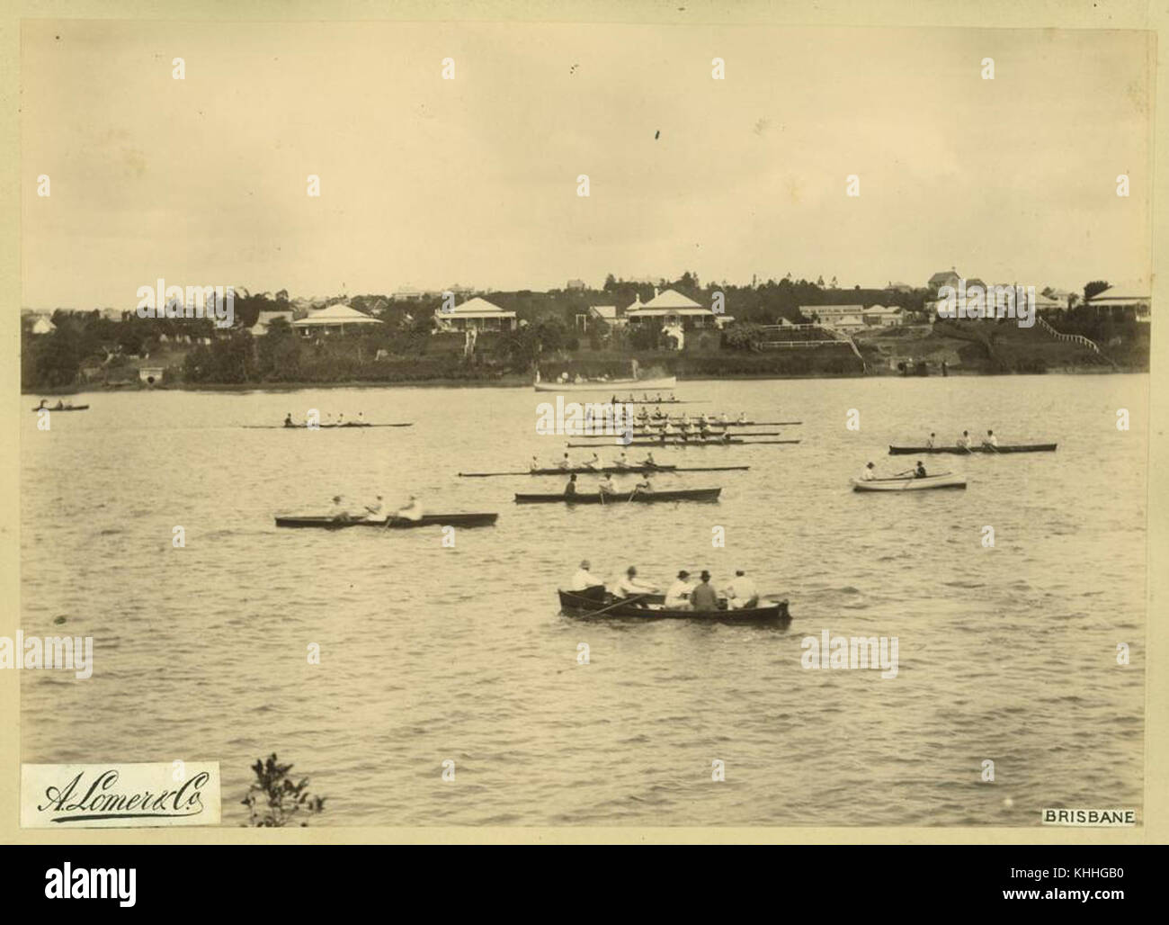 2 234822 Rowers competing at the Toowong Regatta, Brisbane, 1889 Stock ...
