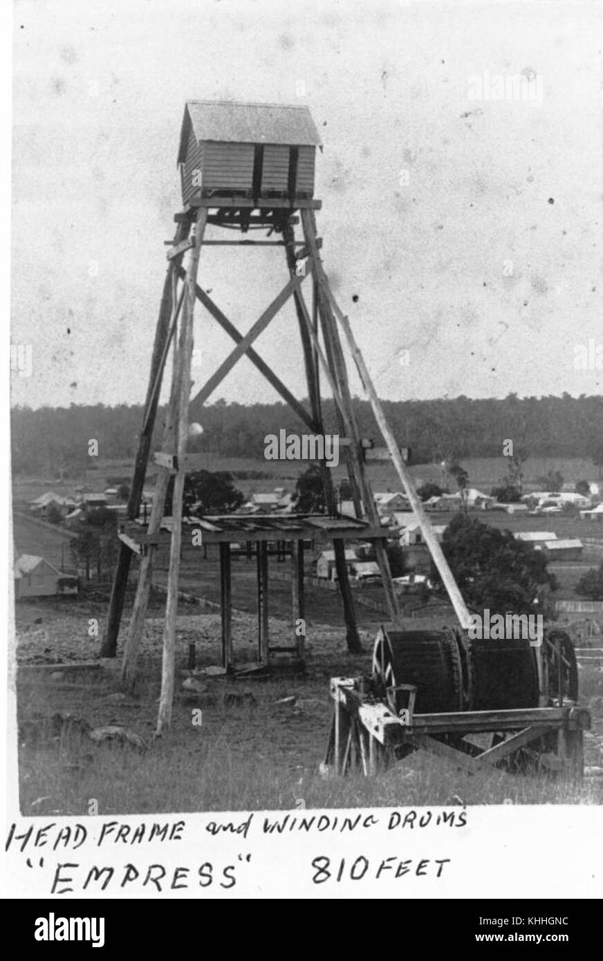 2 174323 Head frame and winding drums at the Empress gold mine ...