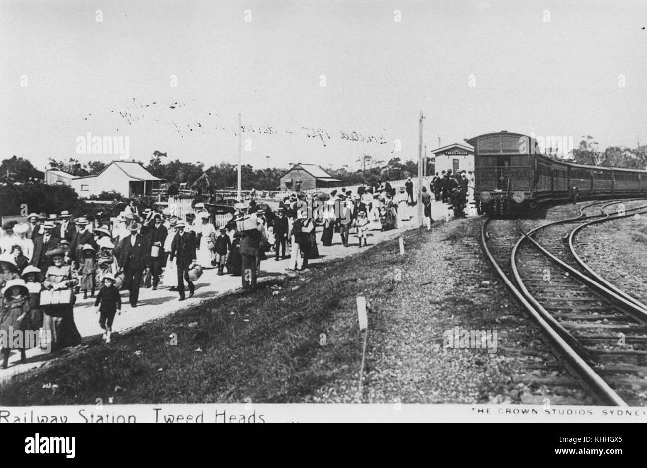 1 298519 Crowds at the Tweed Heads Railway Station, ca. 1910 Stock ...