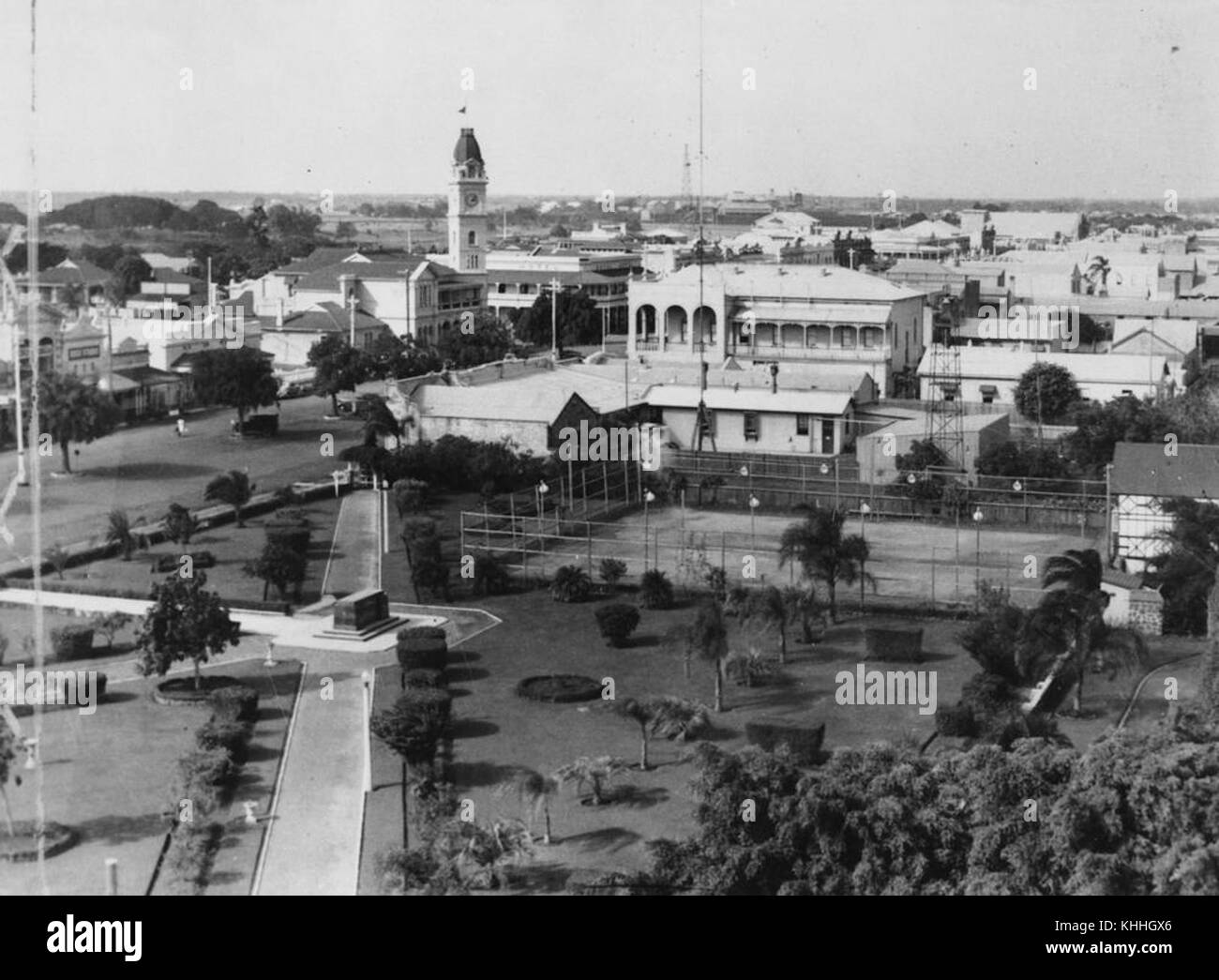 1 394425 Aerial view of Buss Park, Bundaberg , 1938 Stock Photo - Alamy