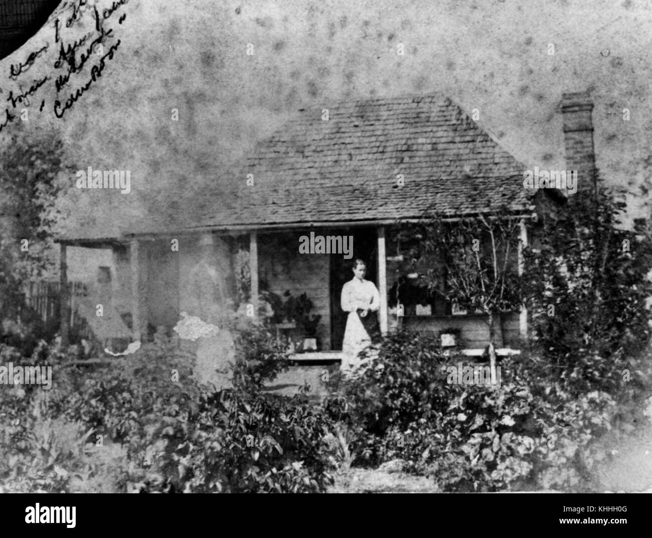 1 15066 Woman standing in the homestead garden at Camboon Station, 1871 ...