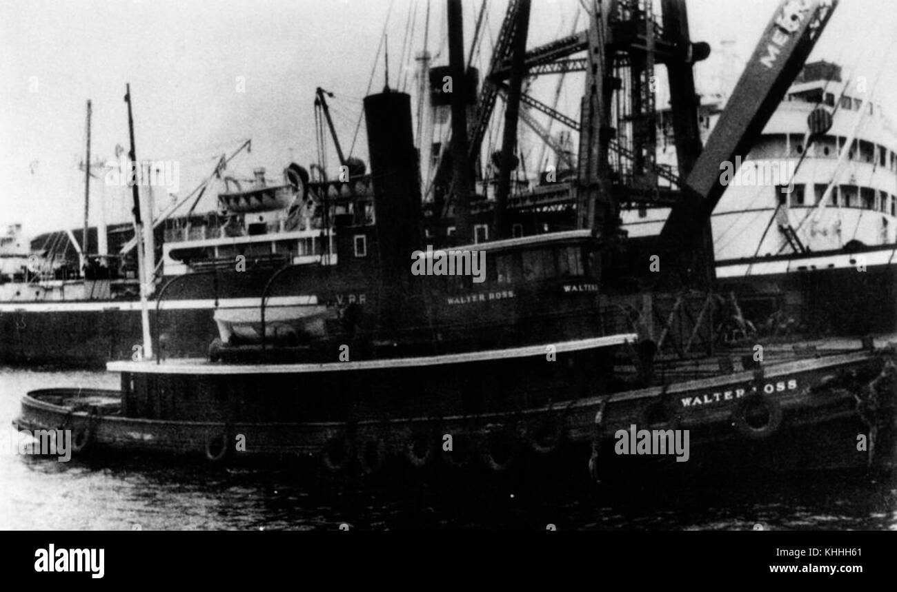 The ship 'Walter Ross' is shown in this historical photo taken in 1976 ...