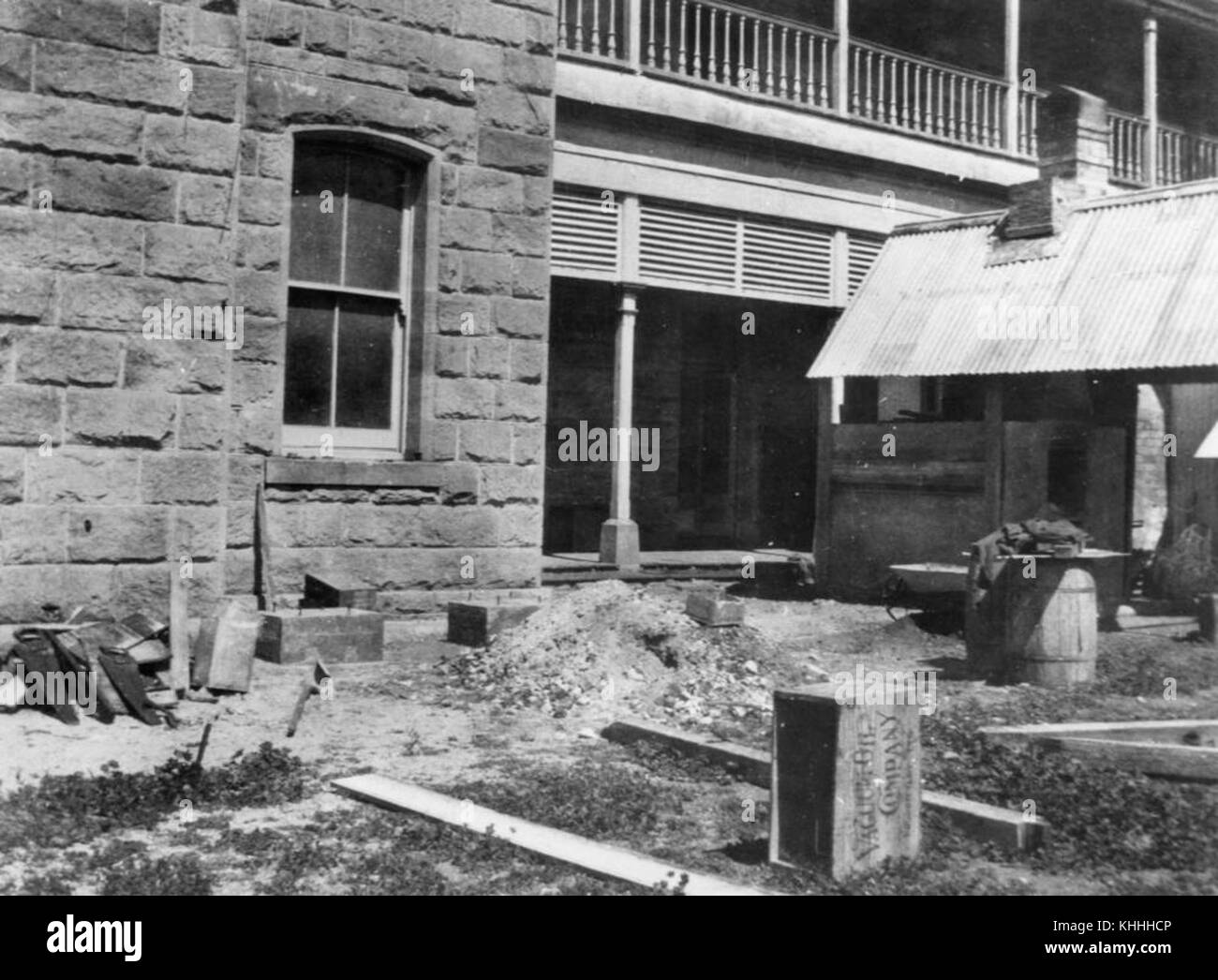 1 40987 Back view of Jimbour House during renovations around 1925 Stock ...