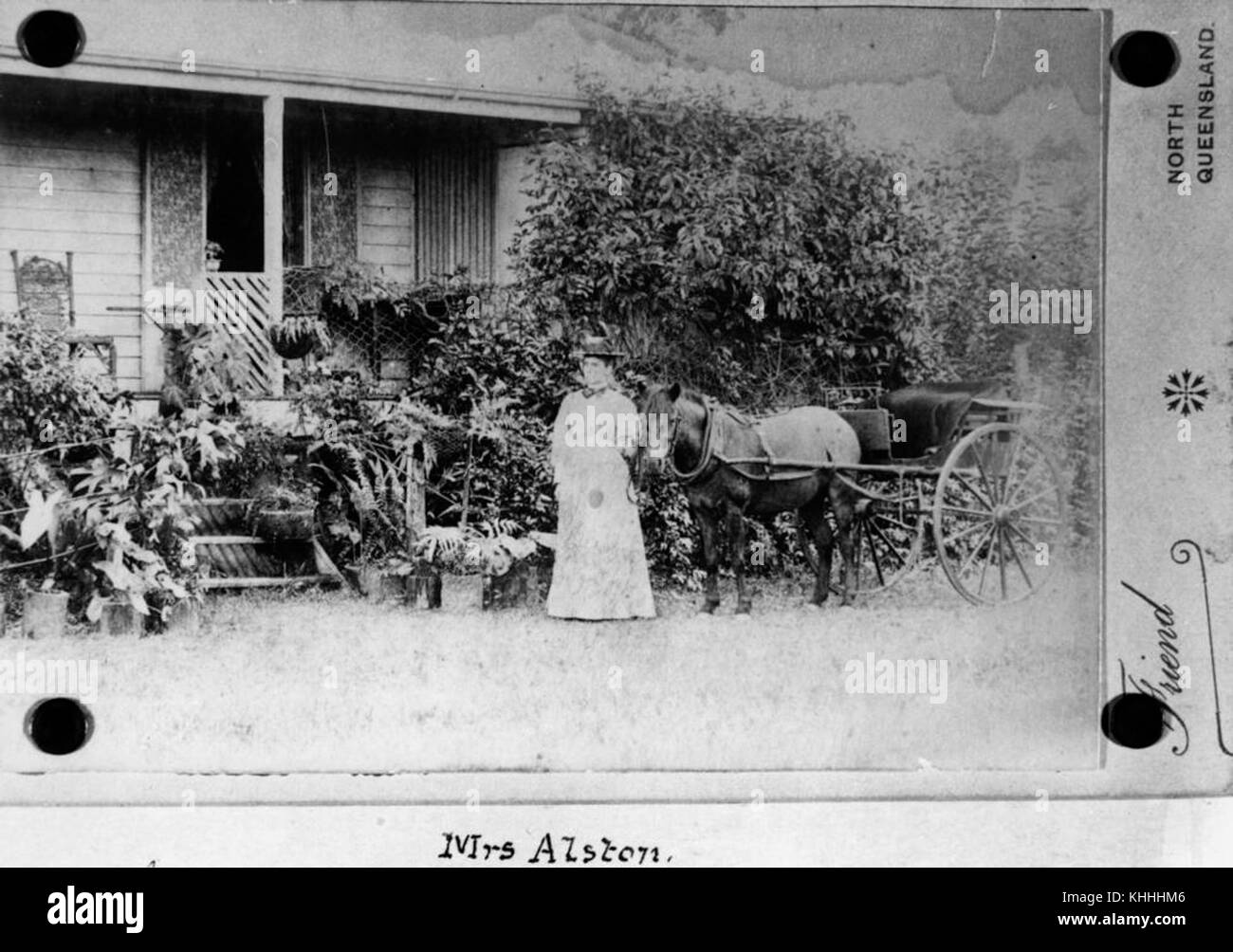 1 159898 Mrs. Alston in front of Byanda House, Ingham, Queensland, ca ...