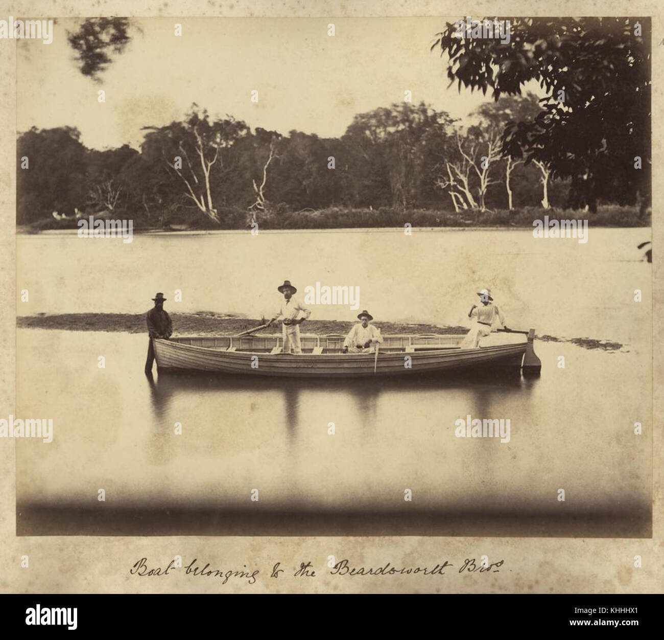1 235366 Men boating on the Herbert River, Ingham, ca. 1881 Stock Photo ...
