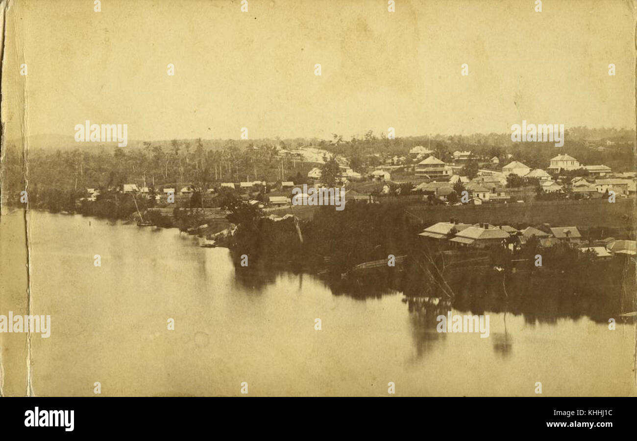 1 257946 Part of Slater's panoramic view of Brisbane, ca. 1870 Stock ...