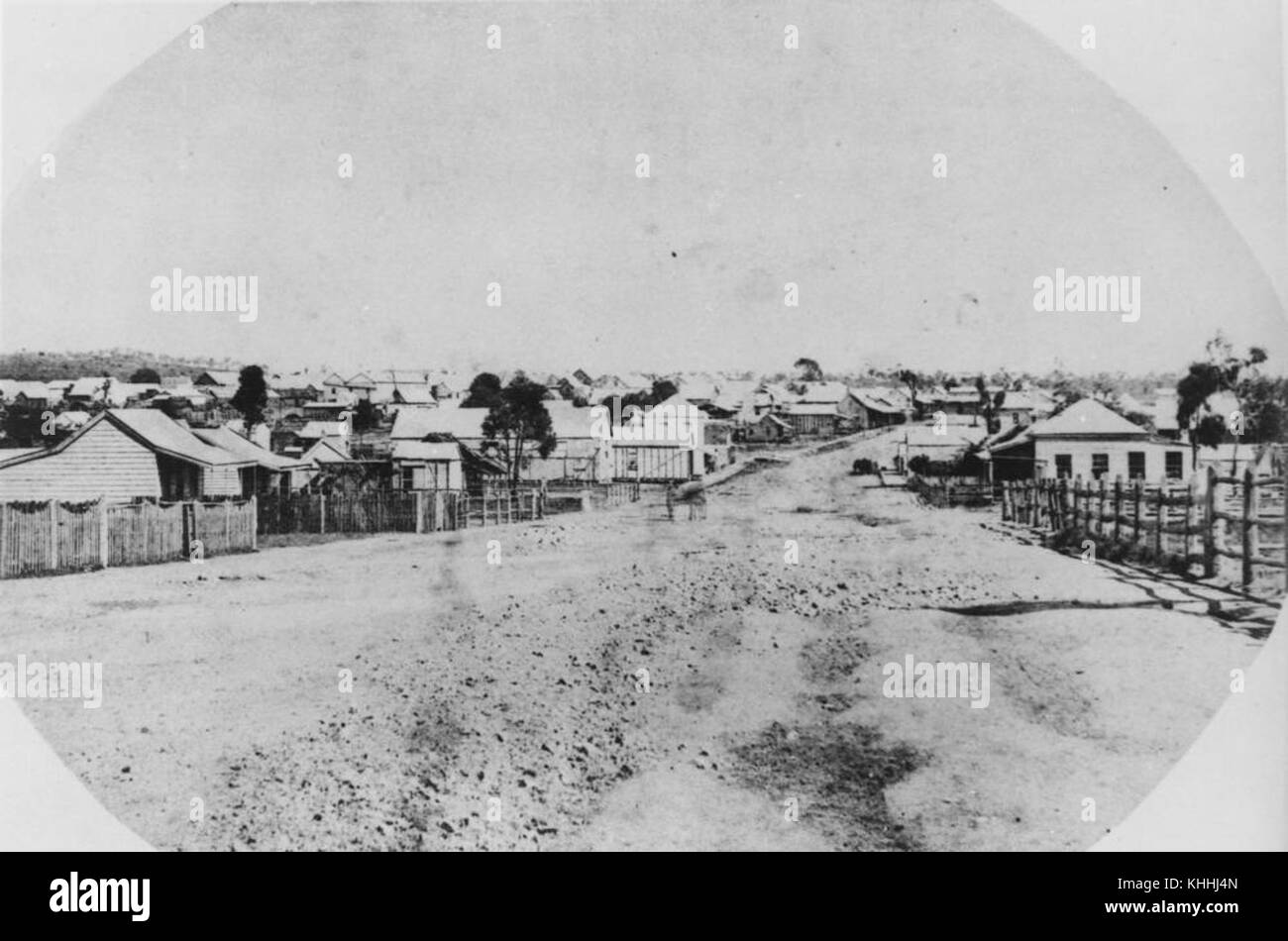 1 45075 Panoramic view of Charters Towers, 1883 Stock Photo - Alamy