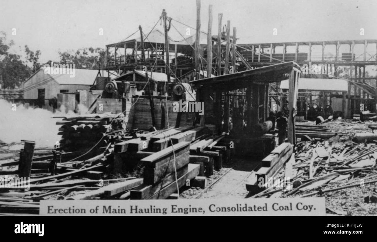 1 87460 Erection of the main hauling engine at Consolidated Coal Mines ...