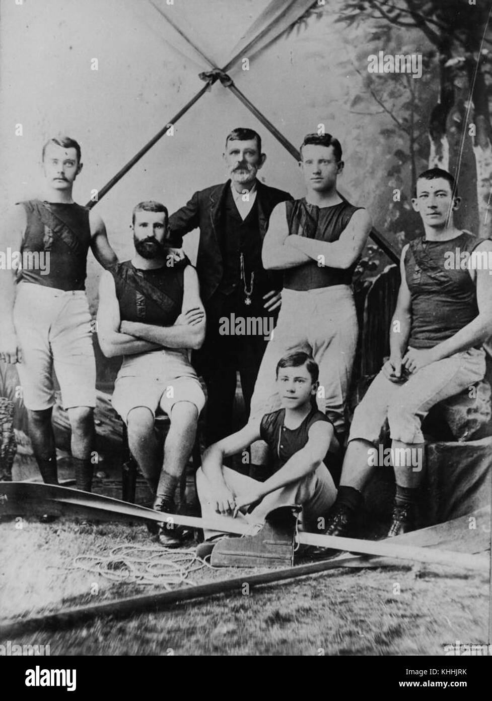 2 85136 Commercial Rowing Club Fours winners, ca.1890's Stock Photo - Alamy
