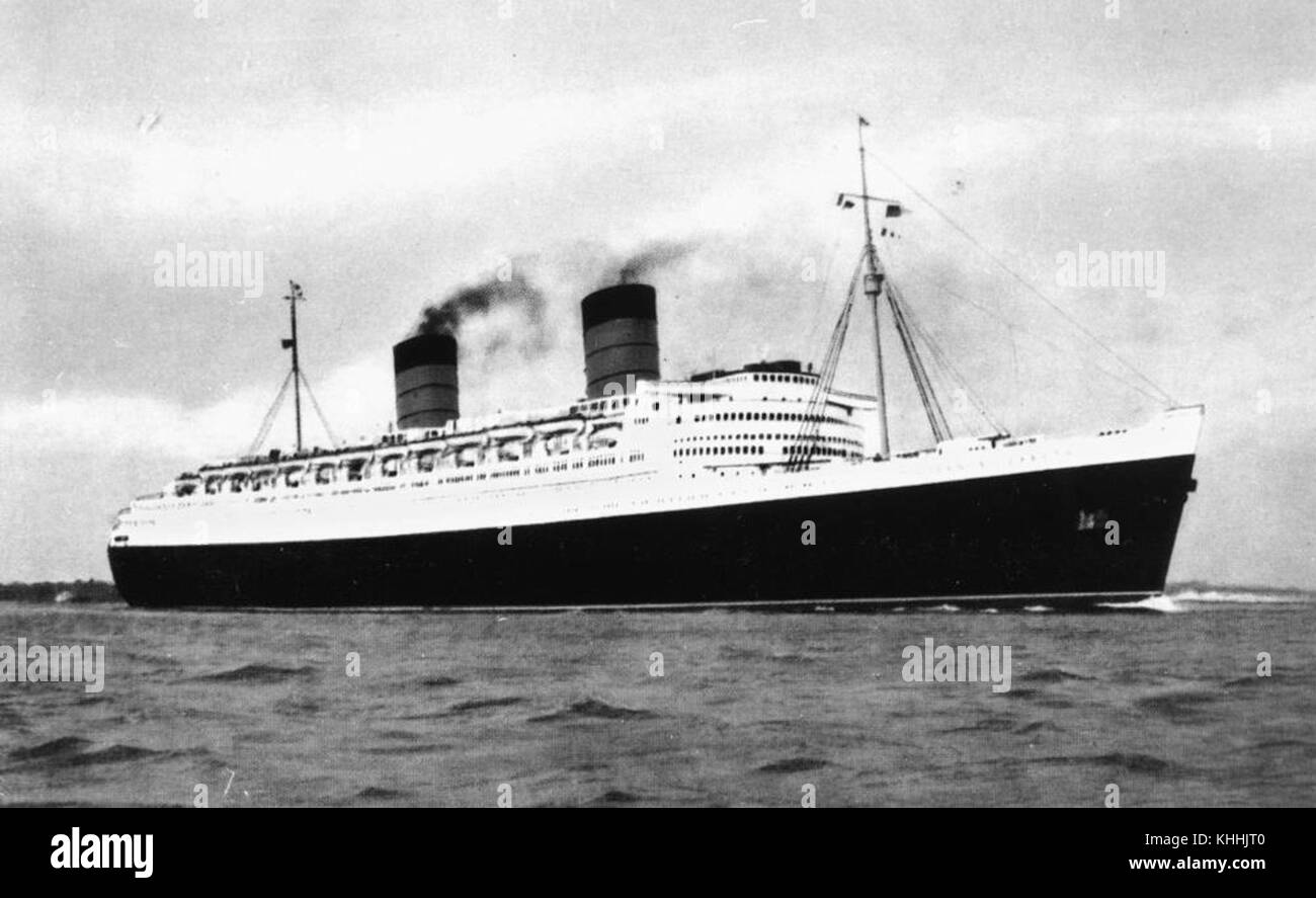 Queen elizabeth ship history Black and White Stock Photos & Images - Alamy