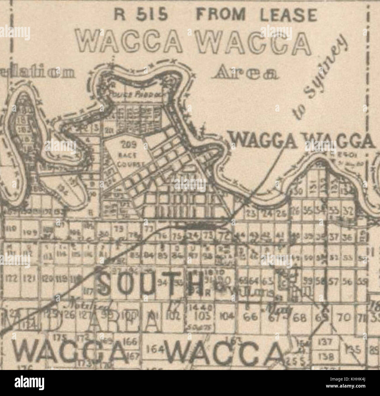 Wagga Wagga map 1897 Stock Photo - Alamy
