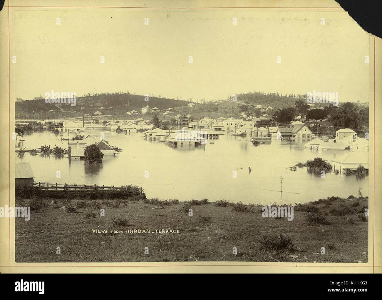 1 233836 View of the Brisbane River in flood from Jordan Terrace, Bowen ...