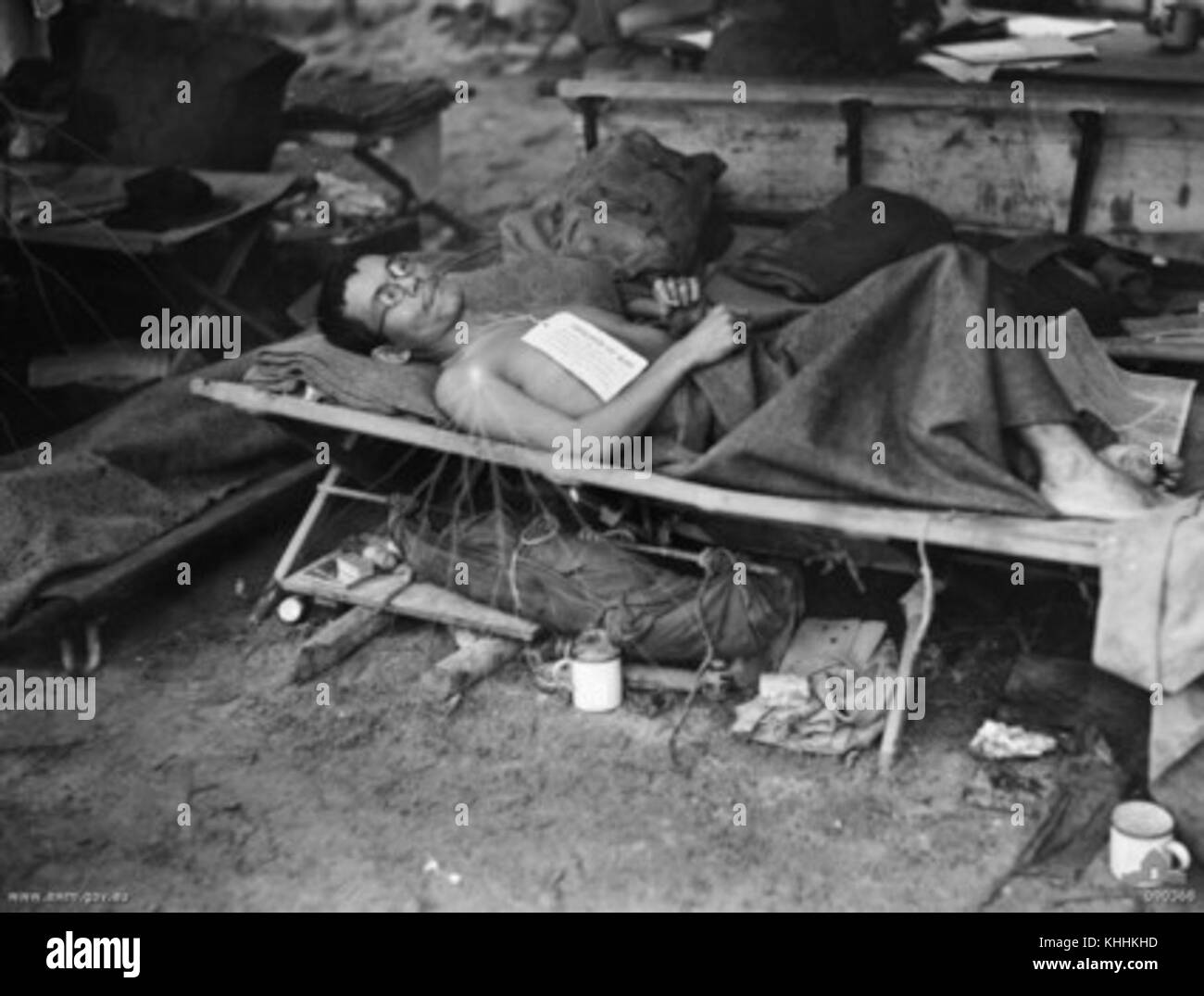 Wounded Japanese POW Bougainville Stock Photo - Alamy