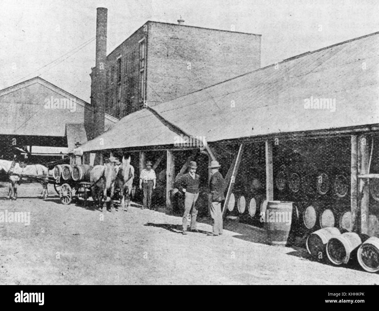 2 208021 Yard inside the Perkins Brewery, ca. 1896 Stock Photo - Alamy